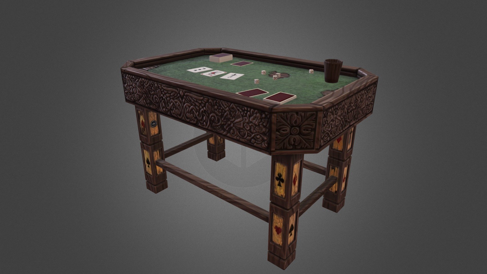 Gambling table - Download Free 3D model by kwad_rat [0da75d1] - Sketchfab