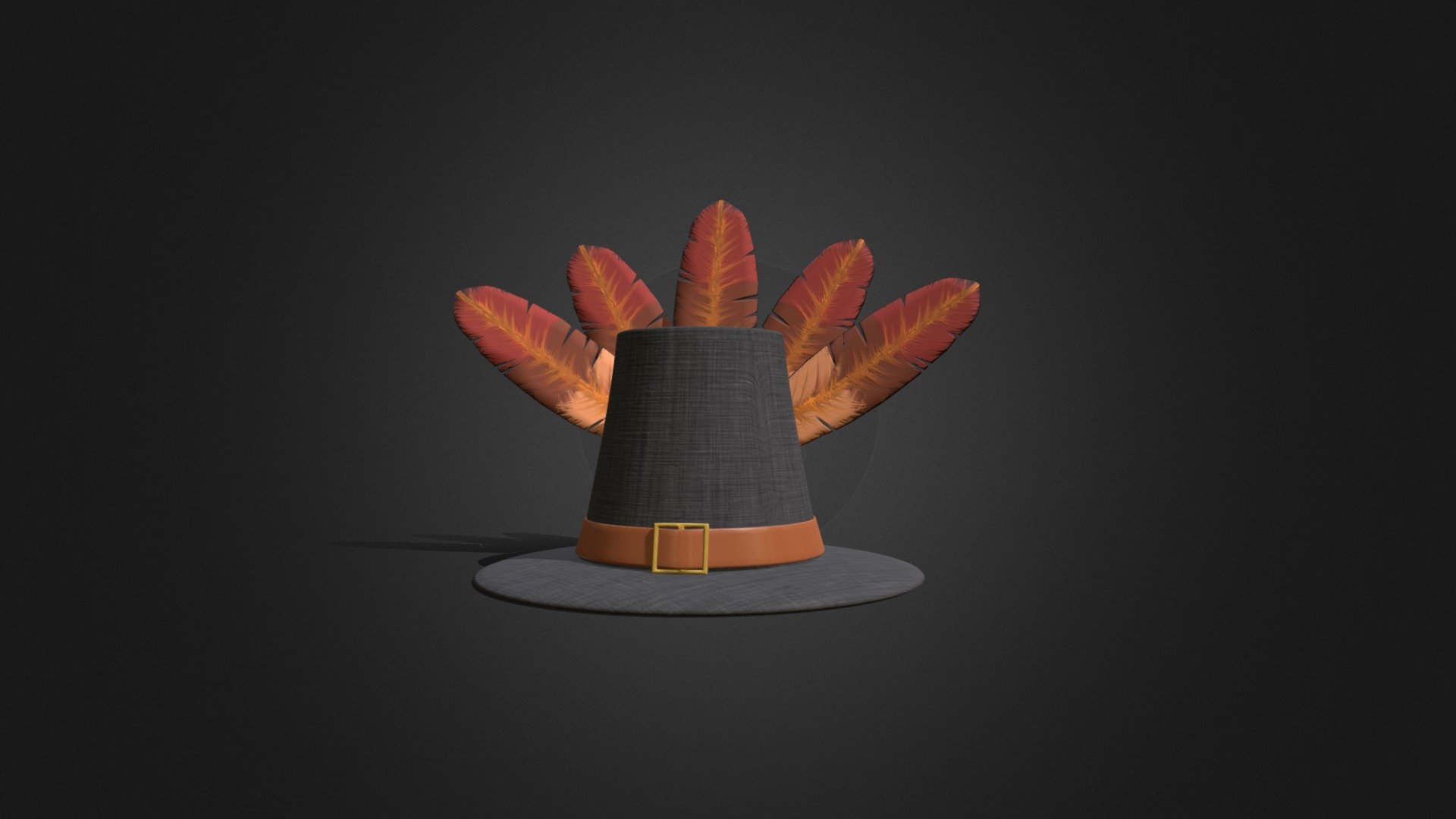 Thanksgiving Day Hat | Sombrero con Plumas - Download Free 3D model by ...