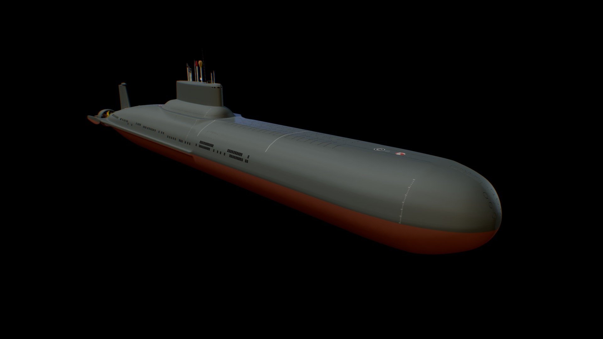 SSBN Typhoon — Project 941 "Akula" Submarine - 3D model by MaxSpeLL [0dab660] - Sketchfab