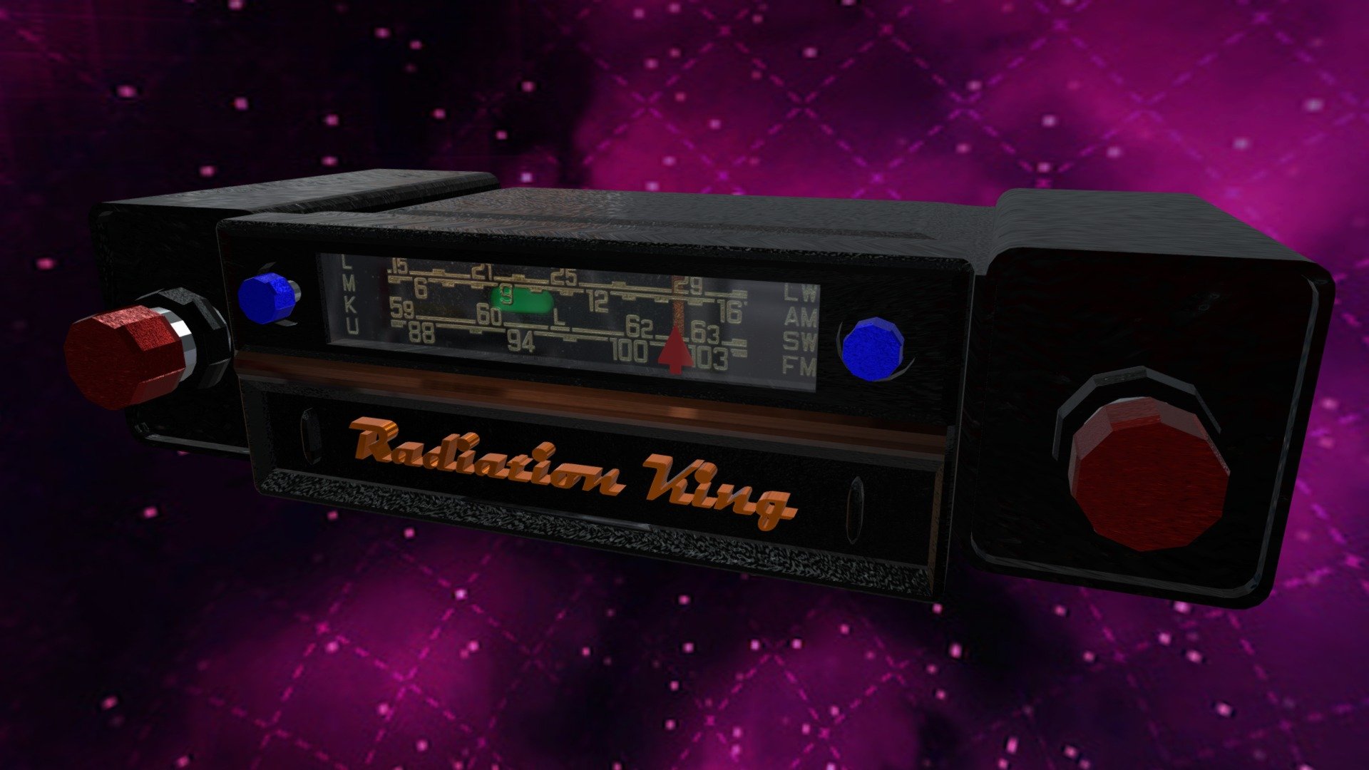 Car Radio Fallout Fan Art .Blend Low Poly FREE - Download Free 3D model ...