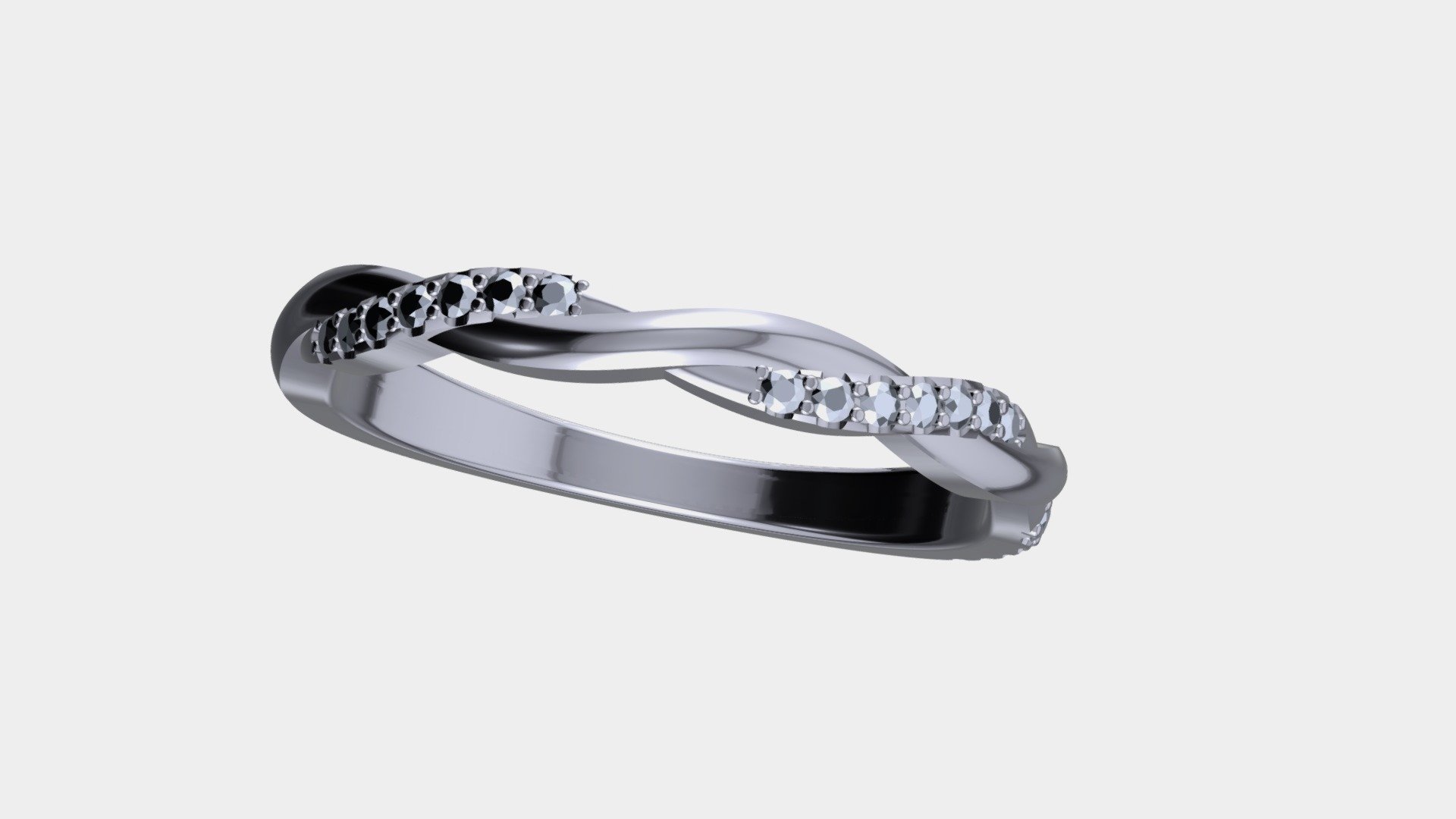 Pave Set Twist Band - 3D model by taylorandhart [0daf18b] - Sketchfab