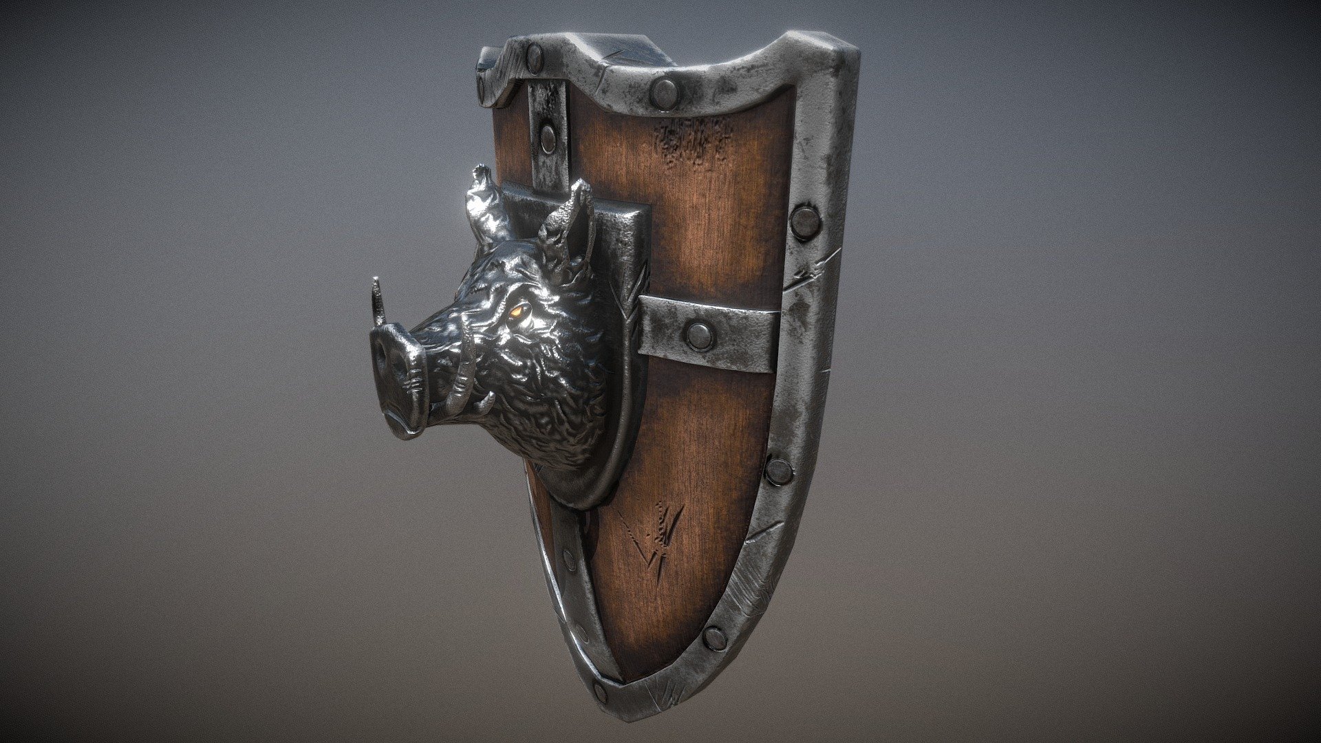 Battle Boar Shield - 3D model by Jimbobbin [0db0ce7] - Sketchfab