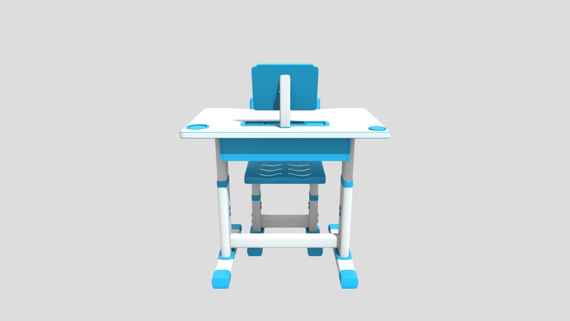 3D Student Study table - Modelling and texturing - 3D model by ...