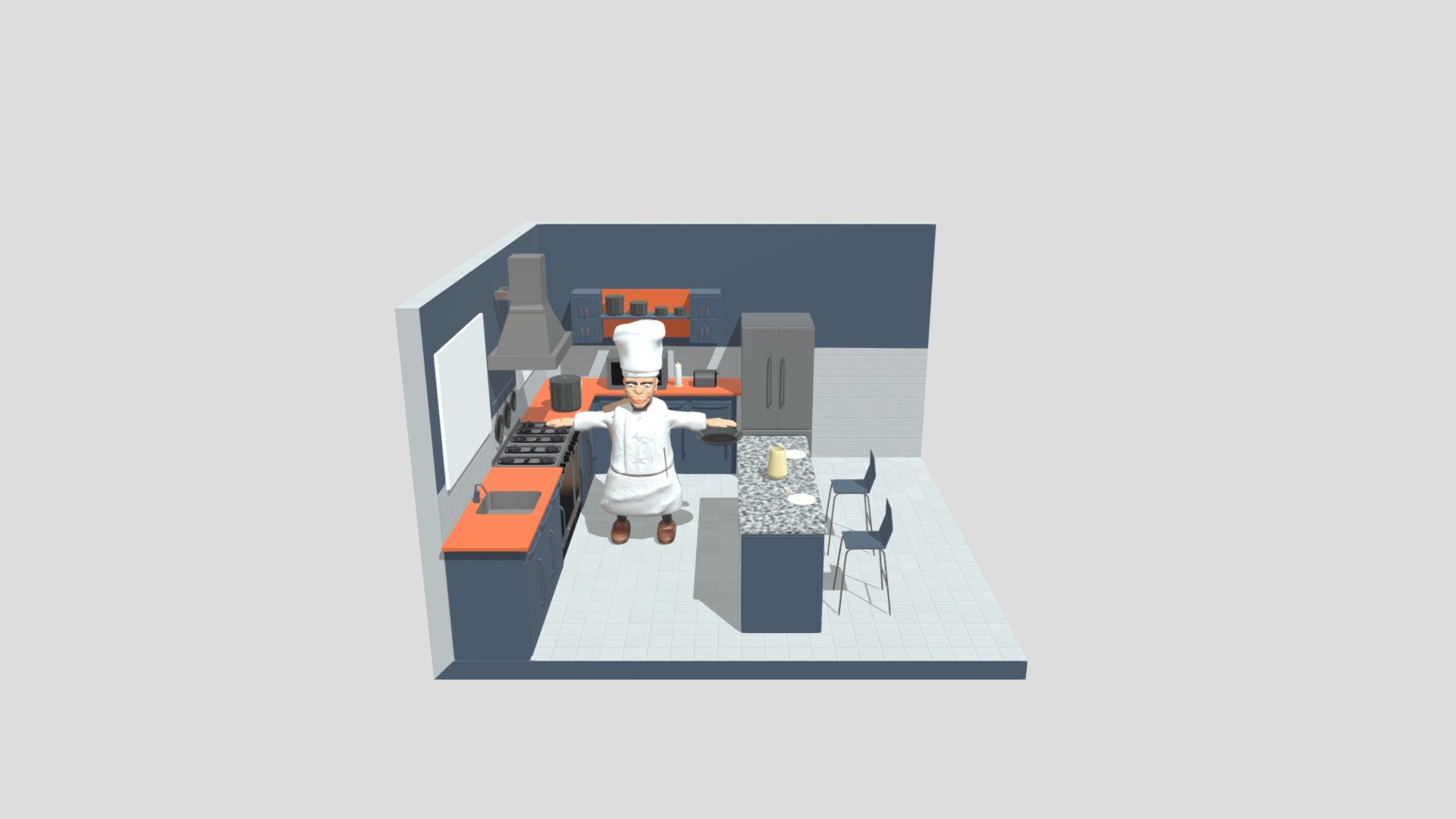 chef final con rig - 3D model by LucasGF22 [0db25dd] - Sketchfab