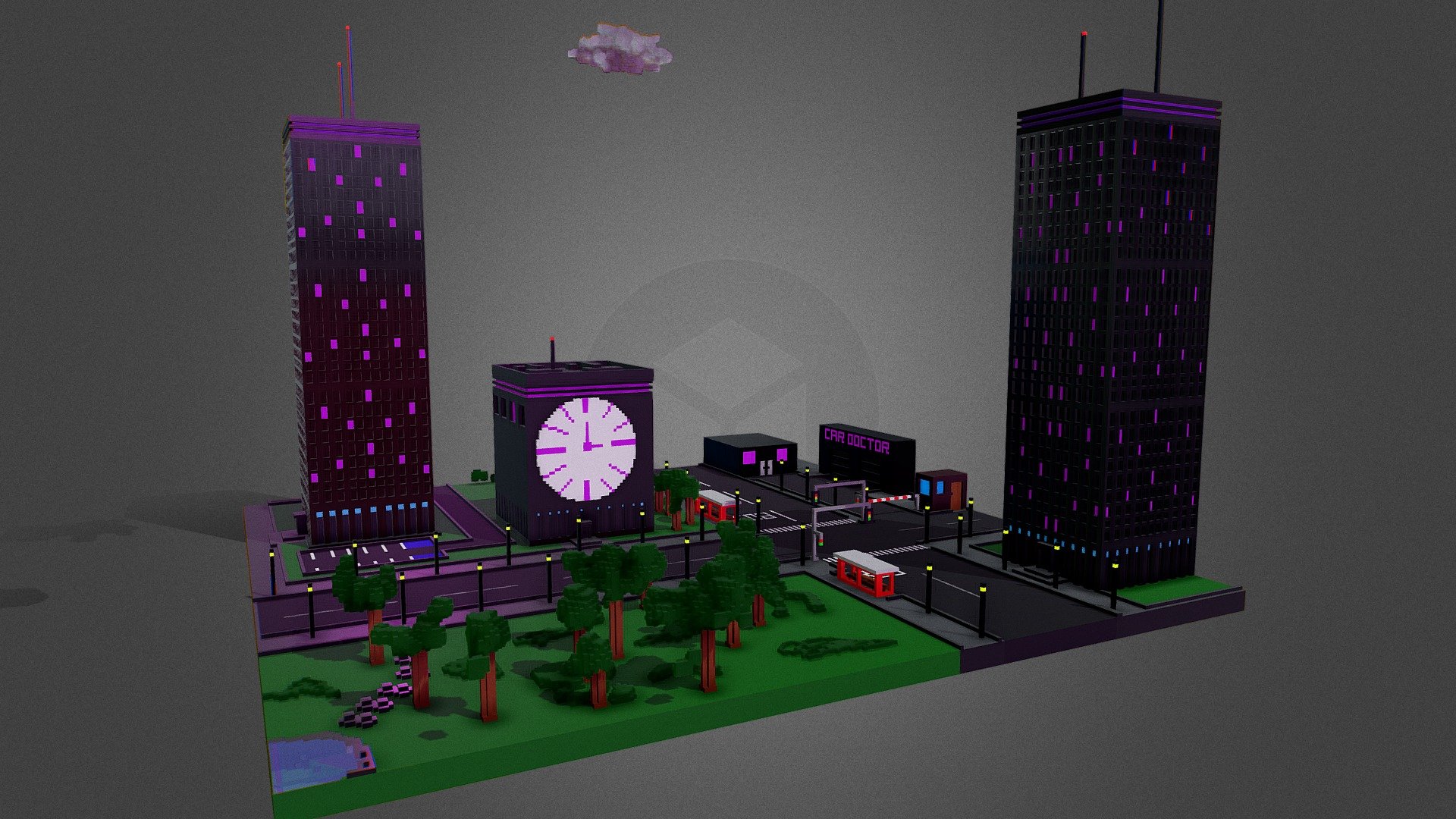 Town - 3D model by s25396 [0db4e30] - Sketchfab