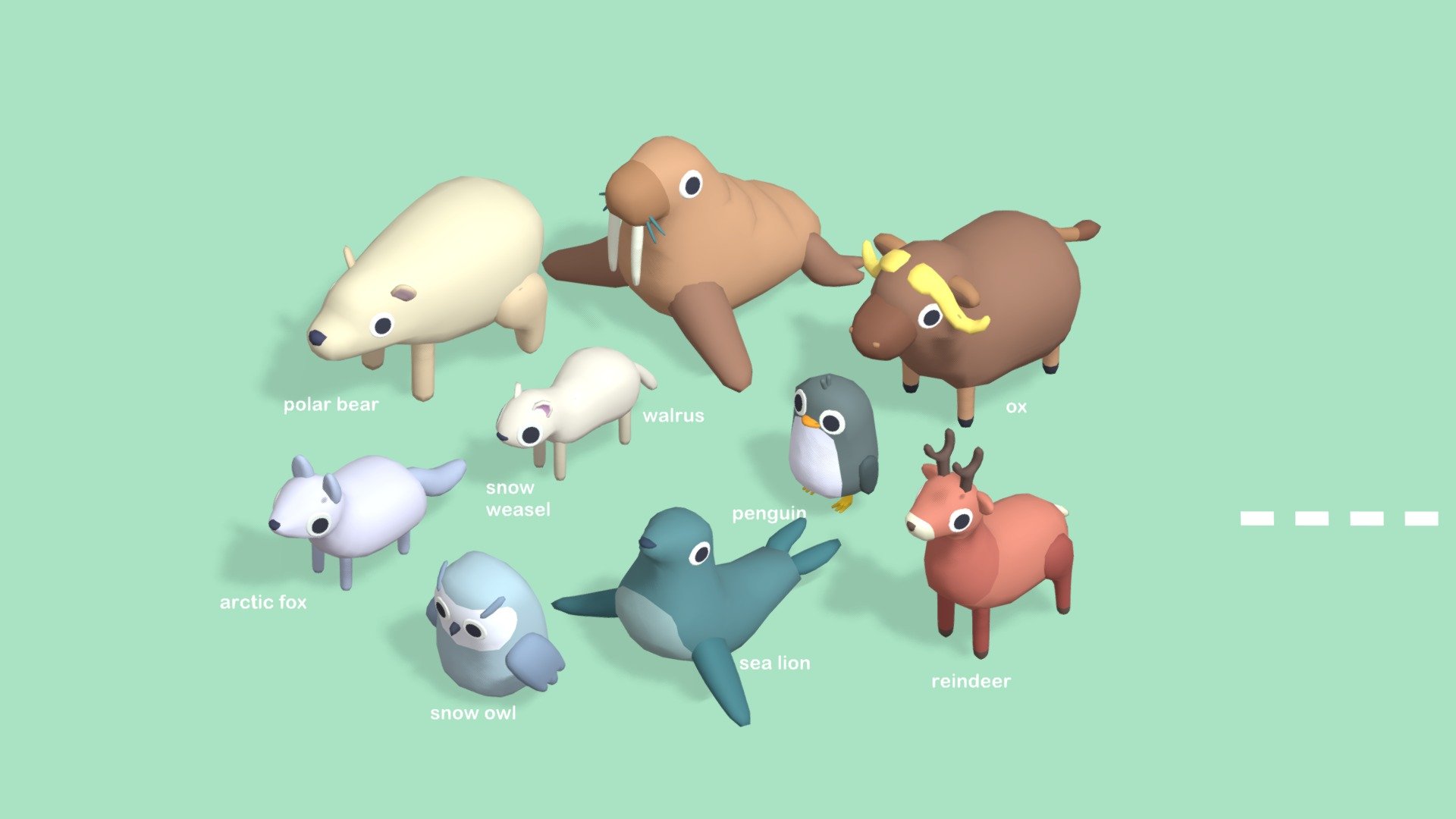 Quirky Series - Arctic Animals Vol 1 - Buy Royalty Free 3D model by ...
