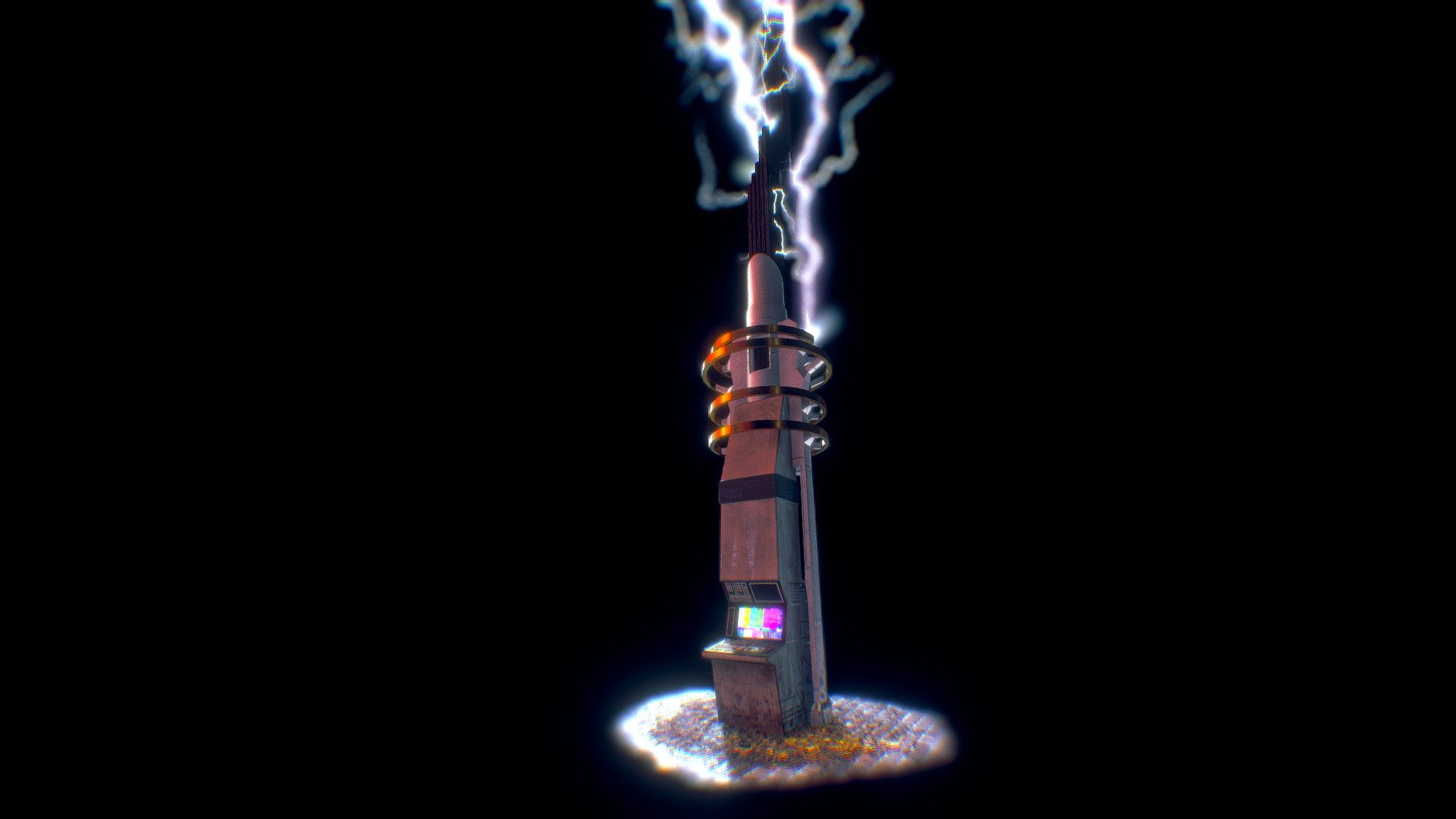 Communication antenna | Retro futurism - Download Free 3D model by ...