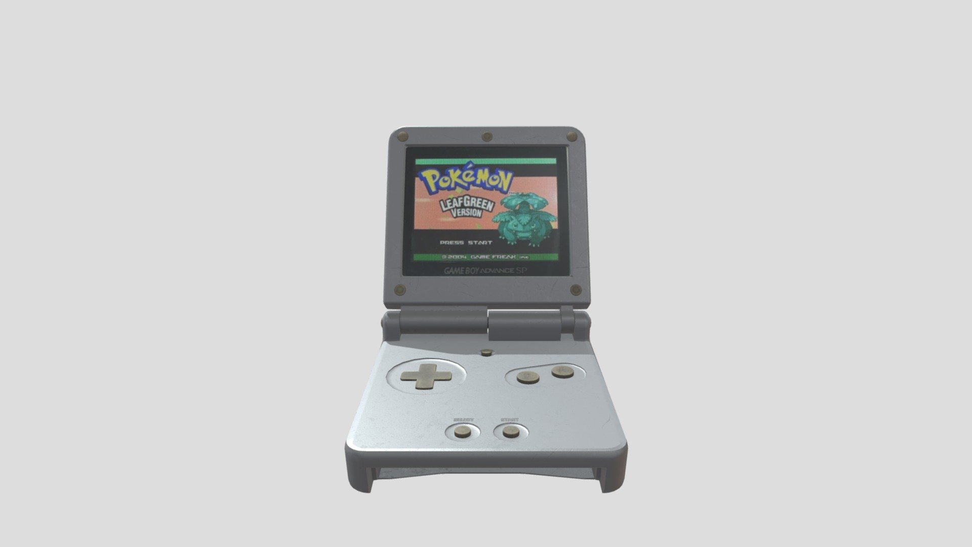 Gameboy SP with Pokemon Leaf Green - 3D model by robthenewb [0dba45f ...