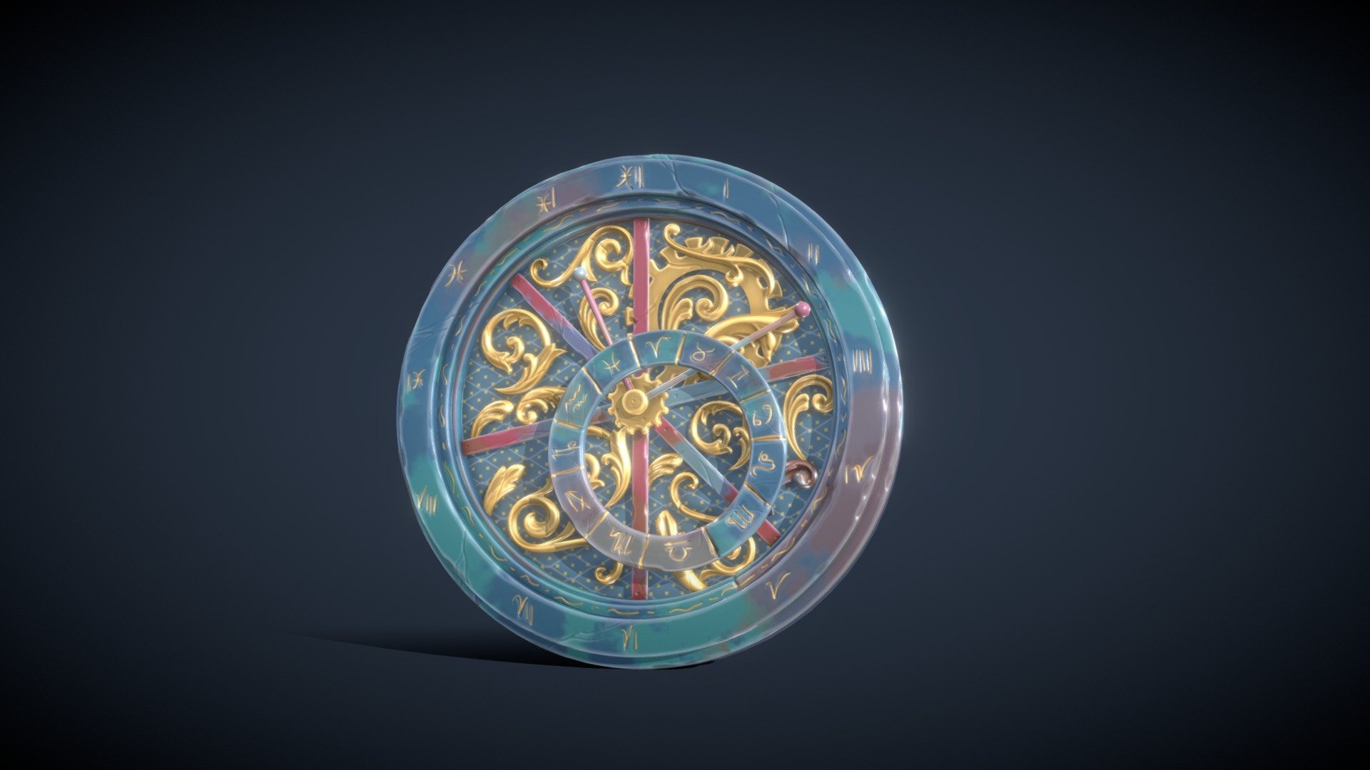 Stylized Astronomical Clock - 3D model by Aresdex [0dbca76] - Sketchfab