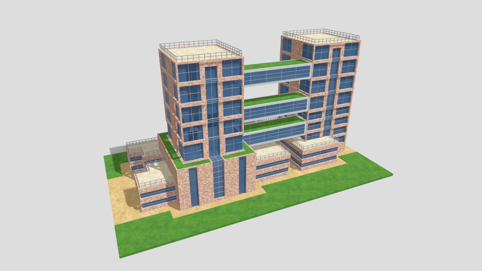 0148 - Modern Building - Buy Royalty Free 3D model by Vertex - Egypt ...