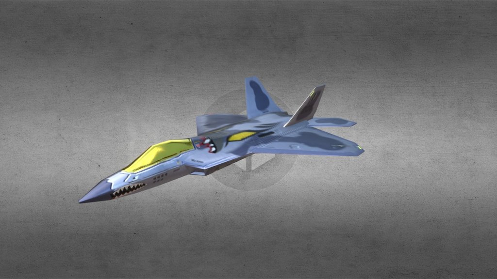 Low Poly F-22 Painting - 3D model by Pedro Trevisol (@mr.trevisol1 ...