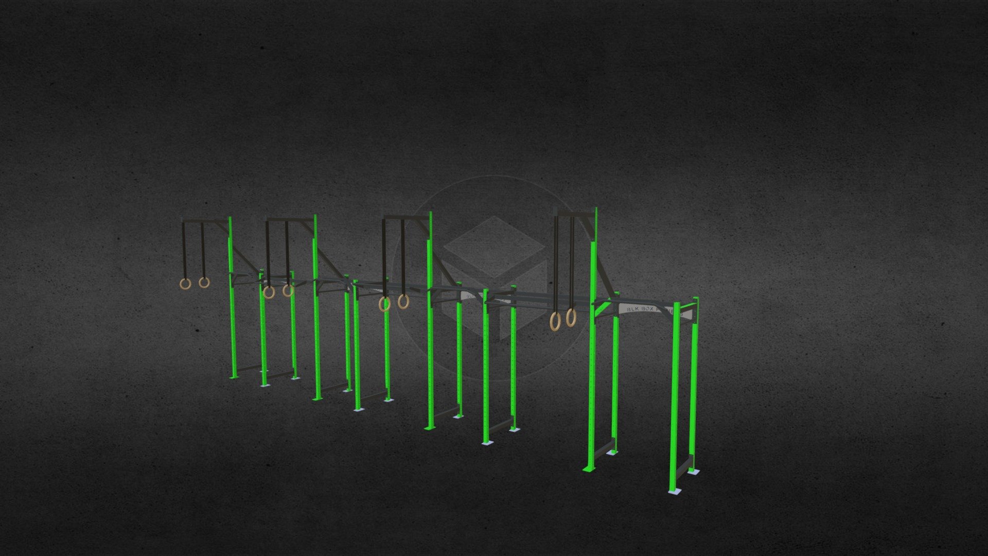 Compact custom high bar. - 3D model by blkboxfitness [0dbdfa8] - Sketchfab