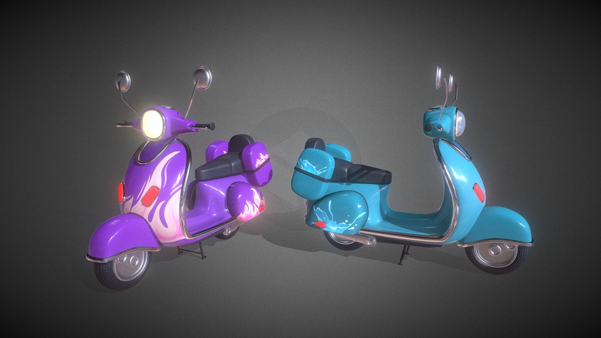 Stylized cartoon scooter - Buy Royalty Free 3D model by wingstech.3d ...