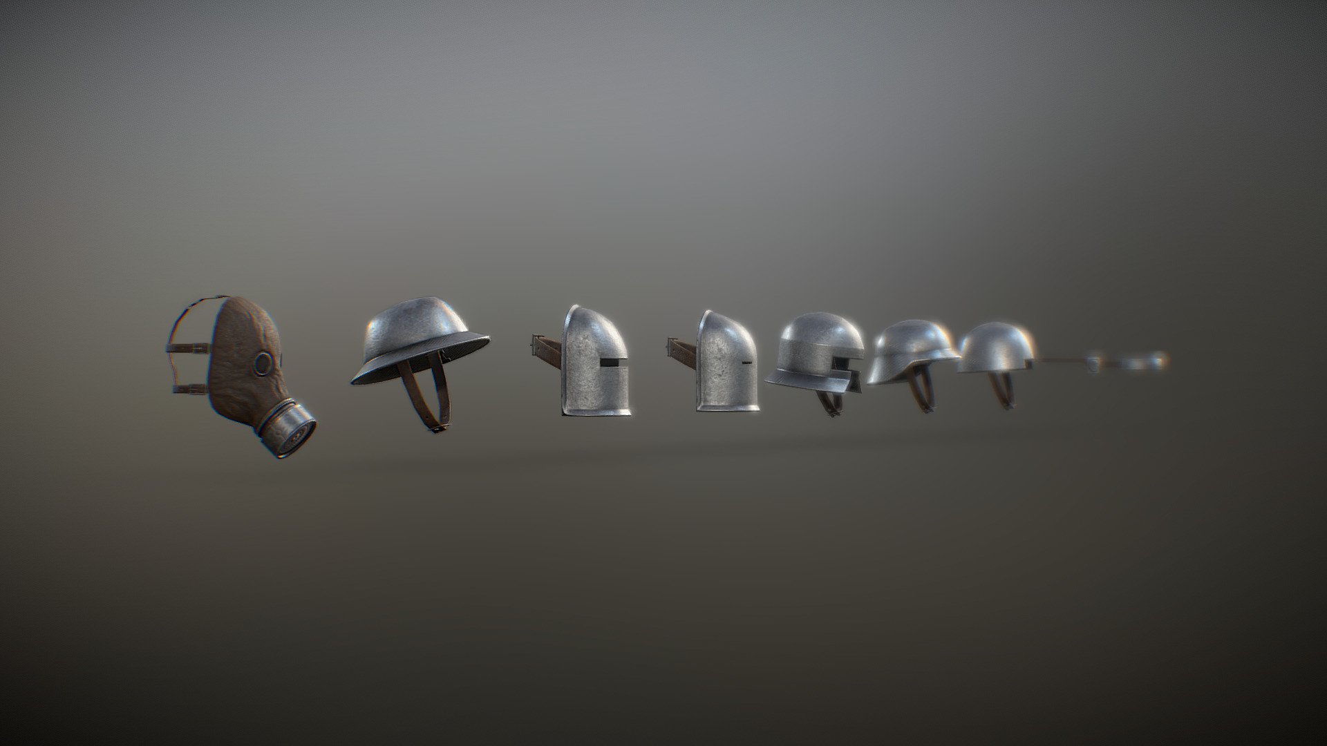Trench Warfare Helmets - Buy Royalty Free 3D model by b3ngon ...