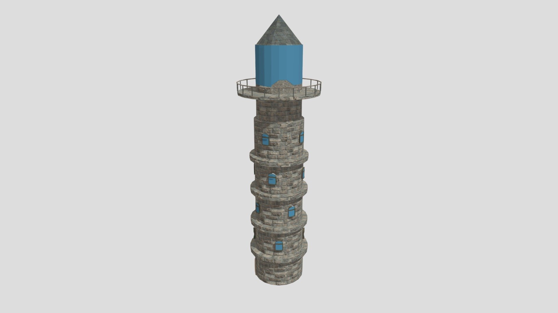 Painted Light House - 3D model by s10208179 [0dc4fba] - Sketchfab