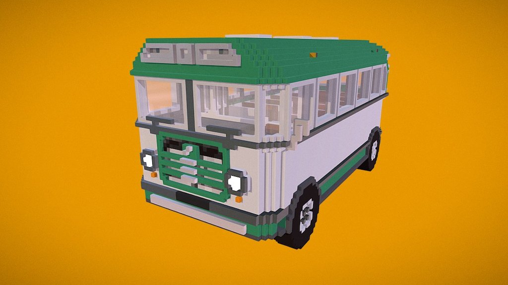 Retro Soviet Bus 60-70s / автобус ЛиАЗ-158 - 3D model by modE (@mode ...