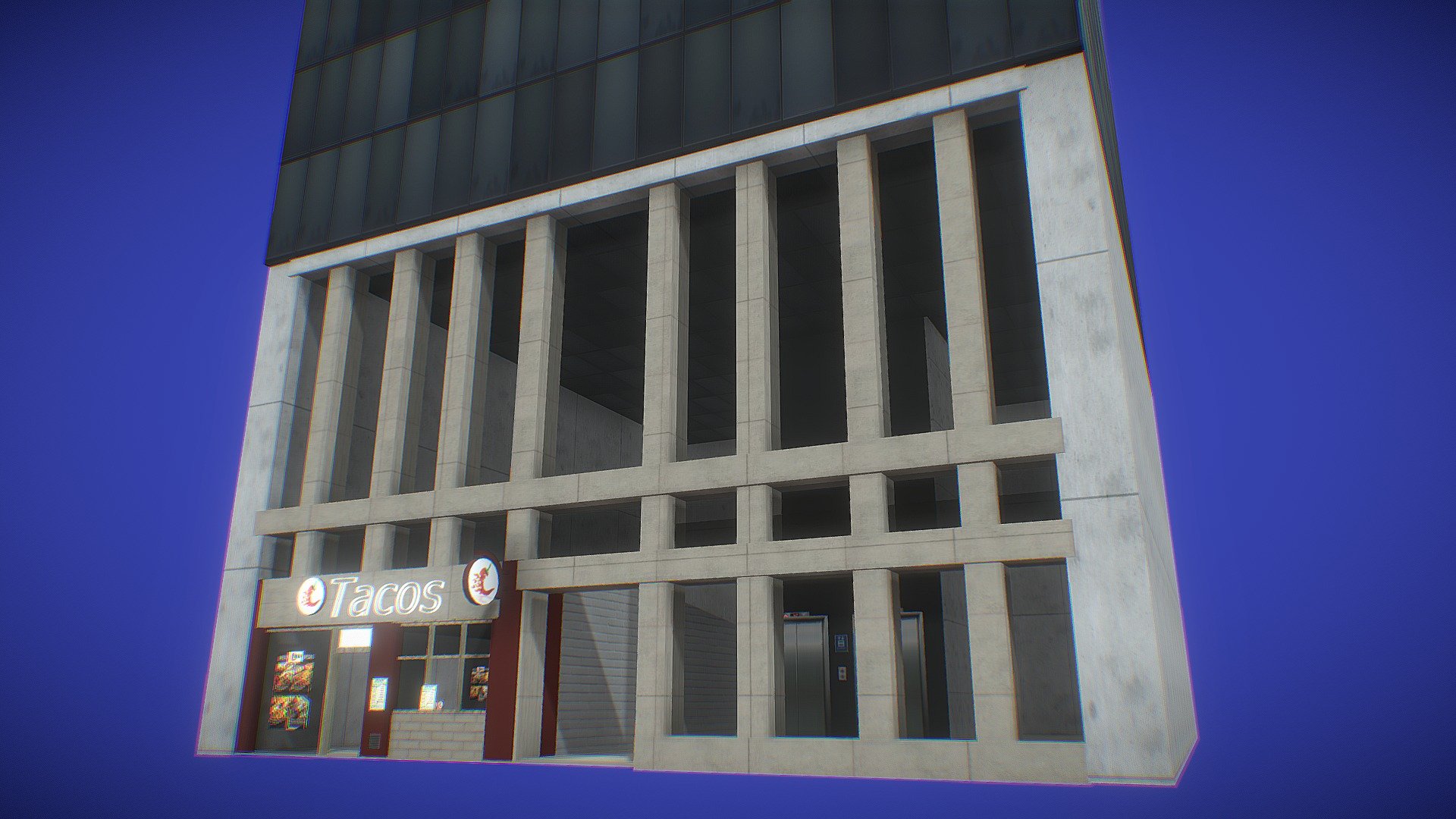 SM Office Shop Combo Skyscraper - Buy Royalty Free 3D model by ...