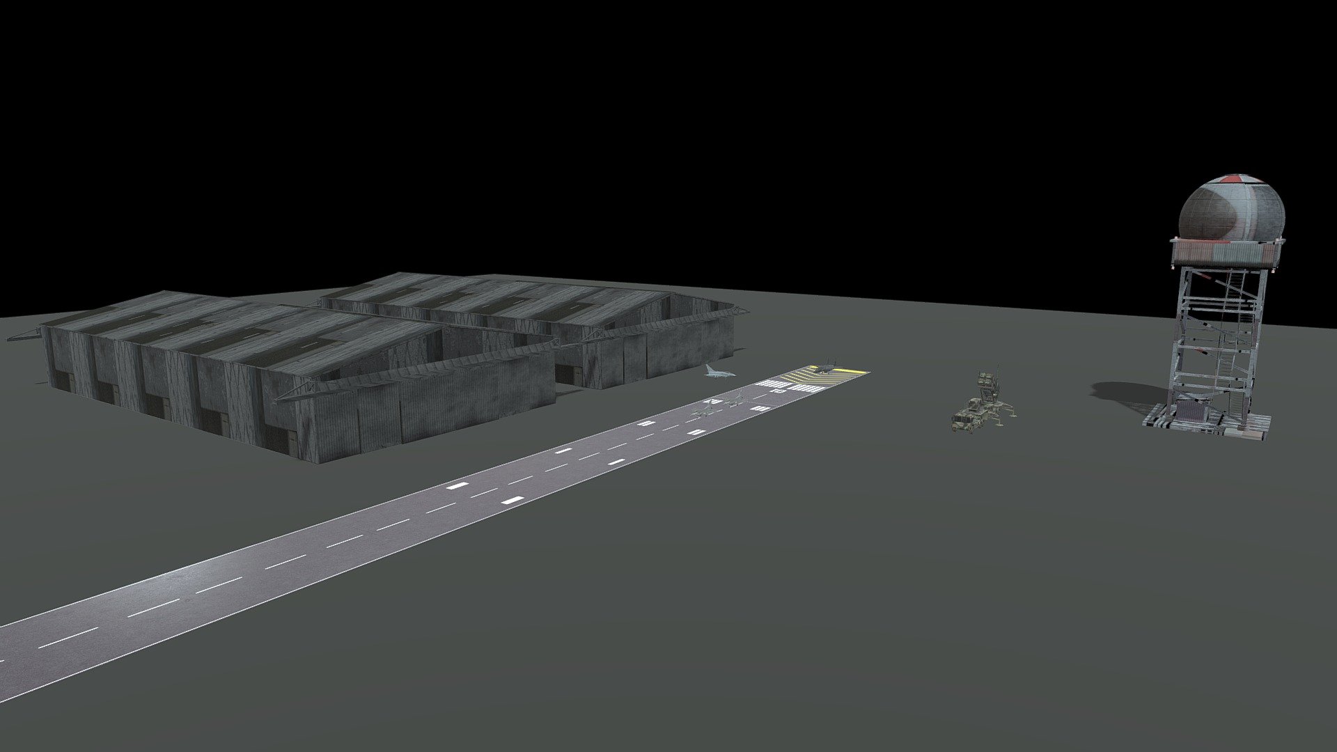 allied aircarft scene_gltf - 3D model by arcdaebow [0dc7f82] - Sketchfab