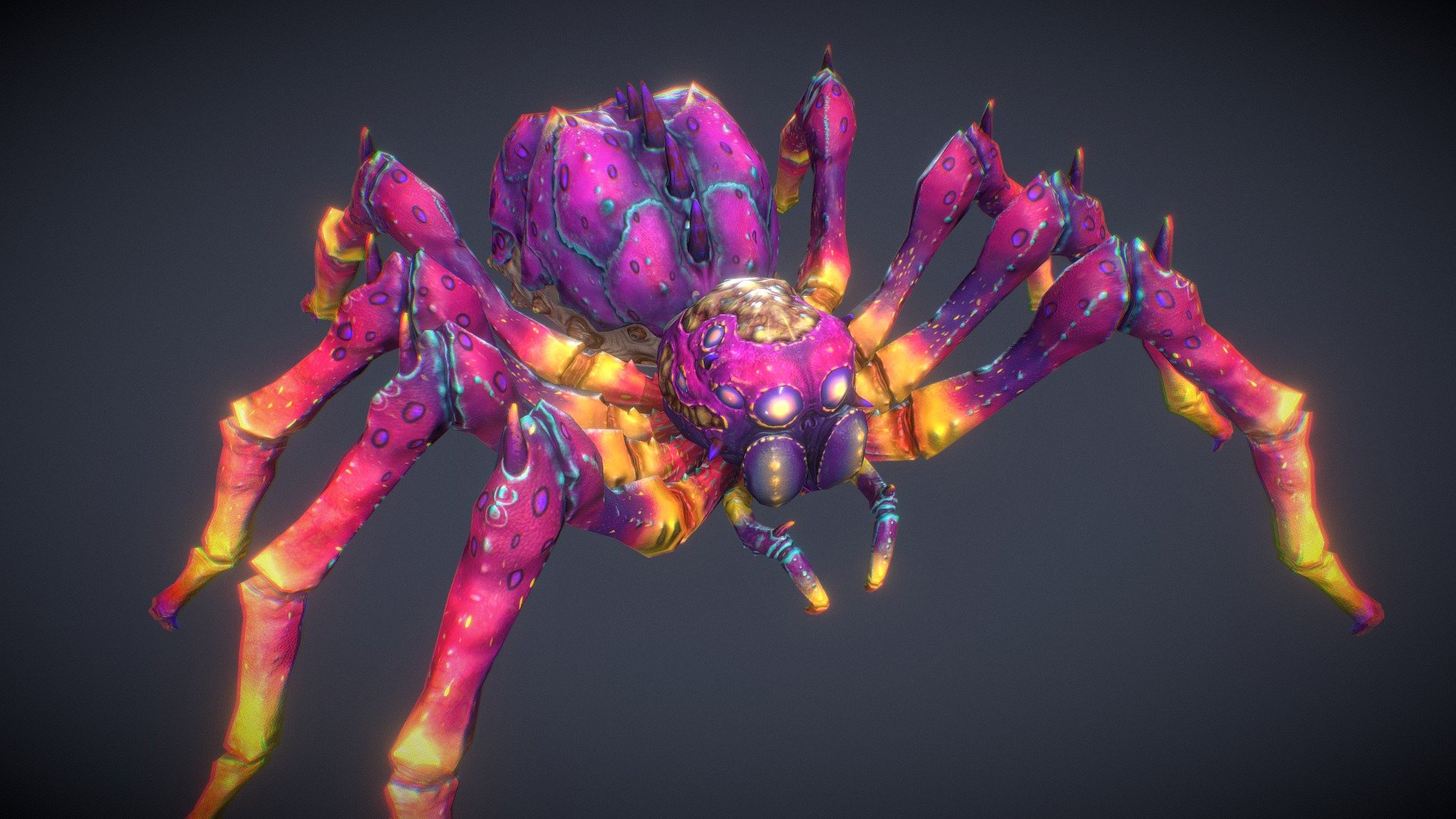 Jumping Spider Monster 2 - 3D model by ran1102 [0dca390] - Sketchfab