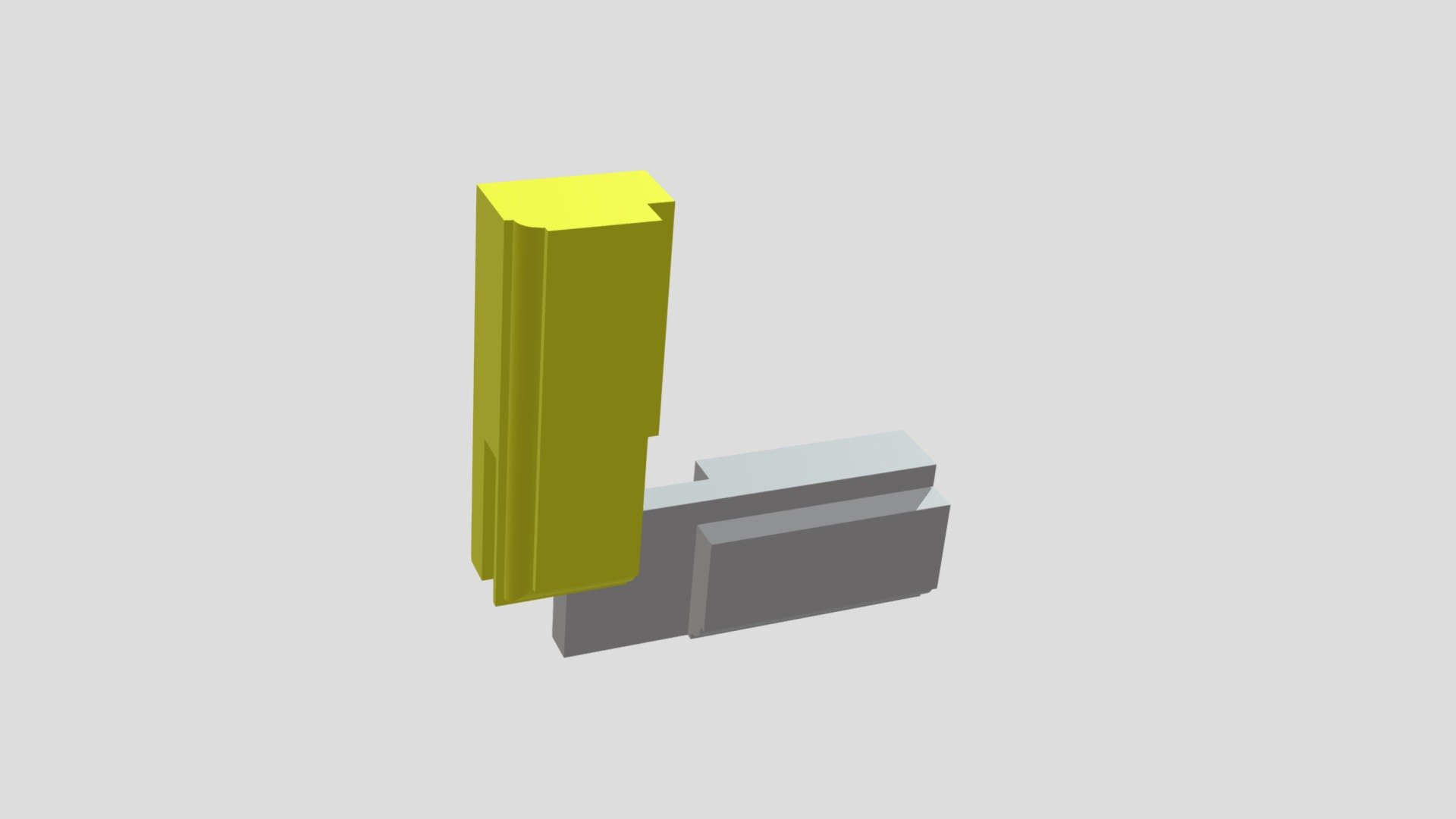 Bridle joint with a 1/3 depth rebate - 3D model by szakmatt [0dcaba0 ...