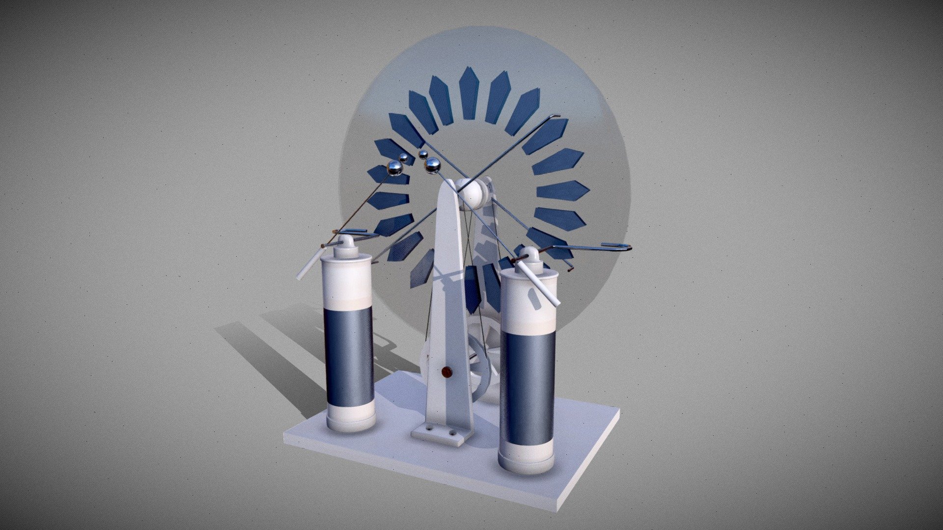 Wimshurst Machine Experiment - Buy Royalty Free 3D model by arloopa [0dcacfb] - Sketchfab Store