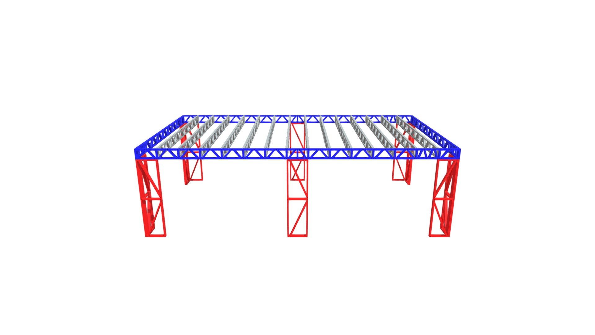 5m x 9m Mezzanine - 600 Centres - Download Free 3D model by Steel ...