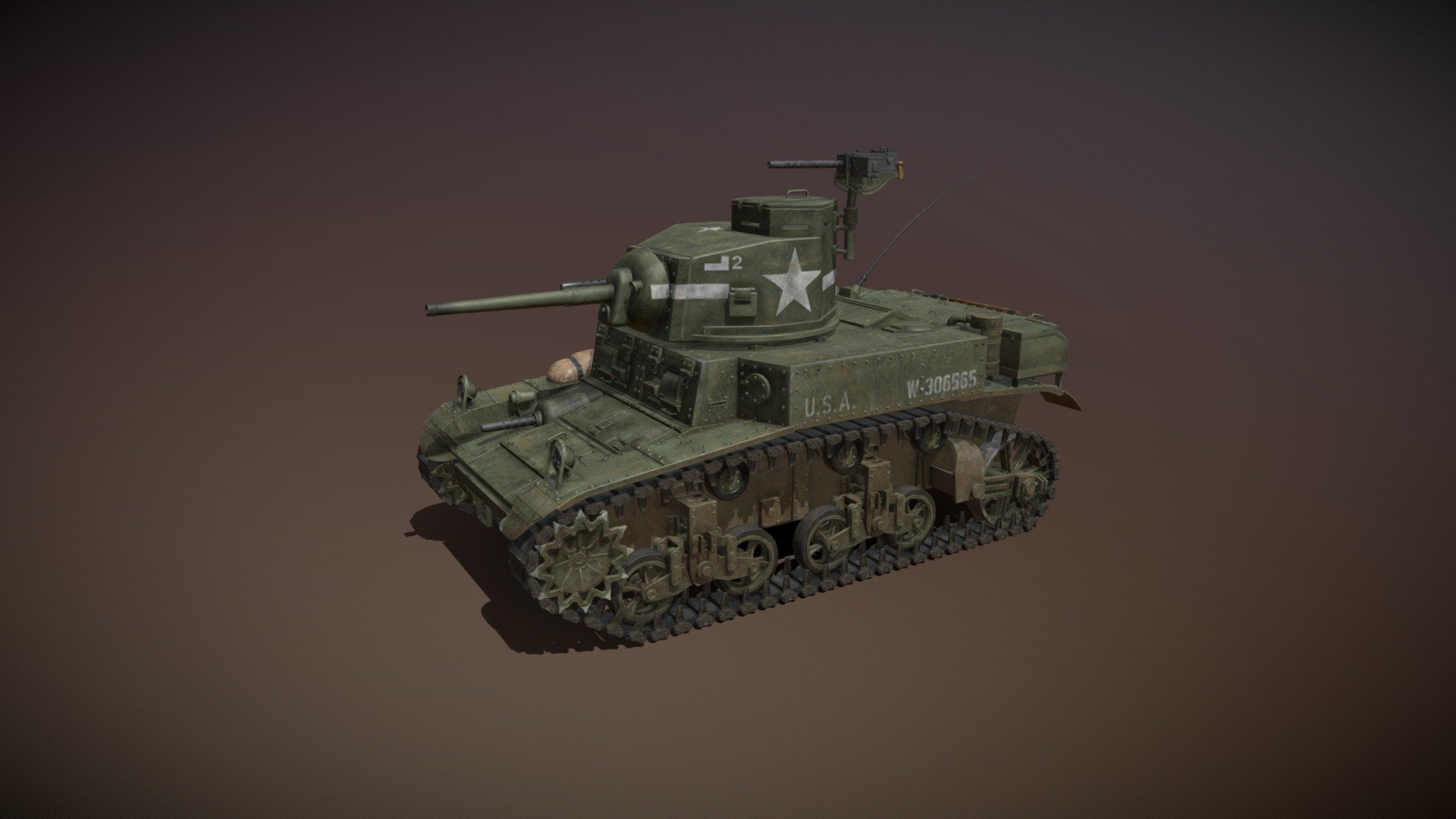 M3 Light Tank Stuart - W306565 - Buy Royalty Free 3D model by Panaristi ...