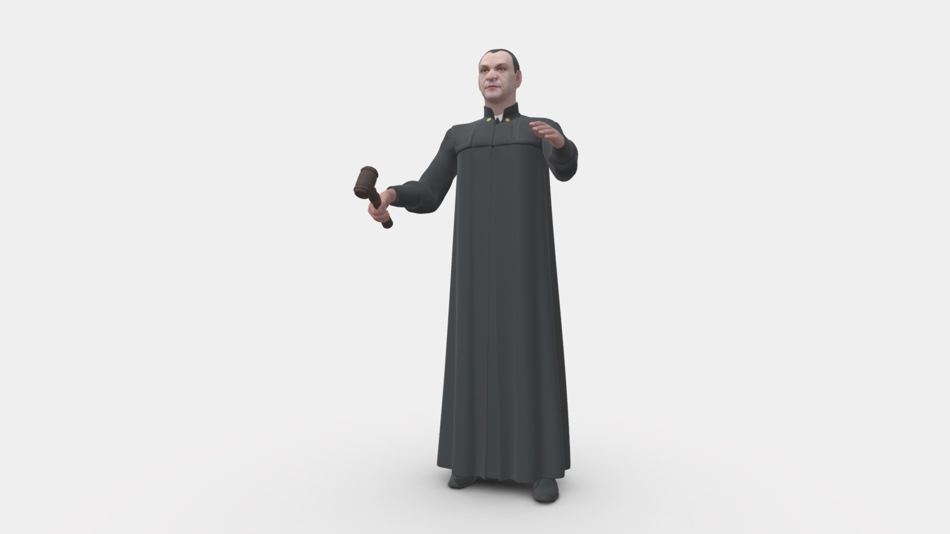 000984 Man in judge black dress - Buy Royalty Free 3D model by 3DFarm ...
