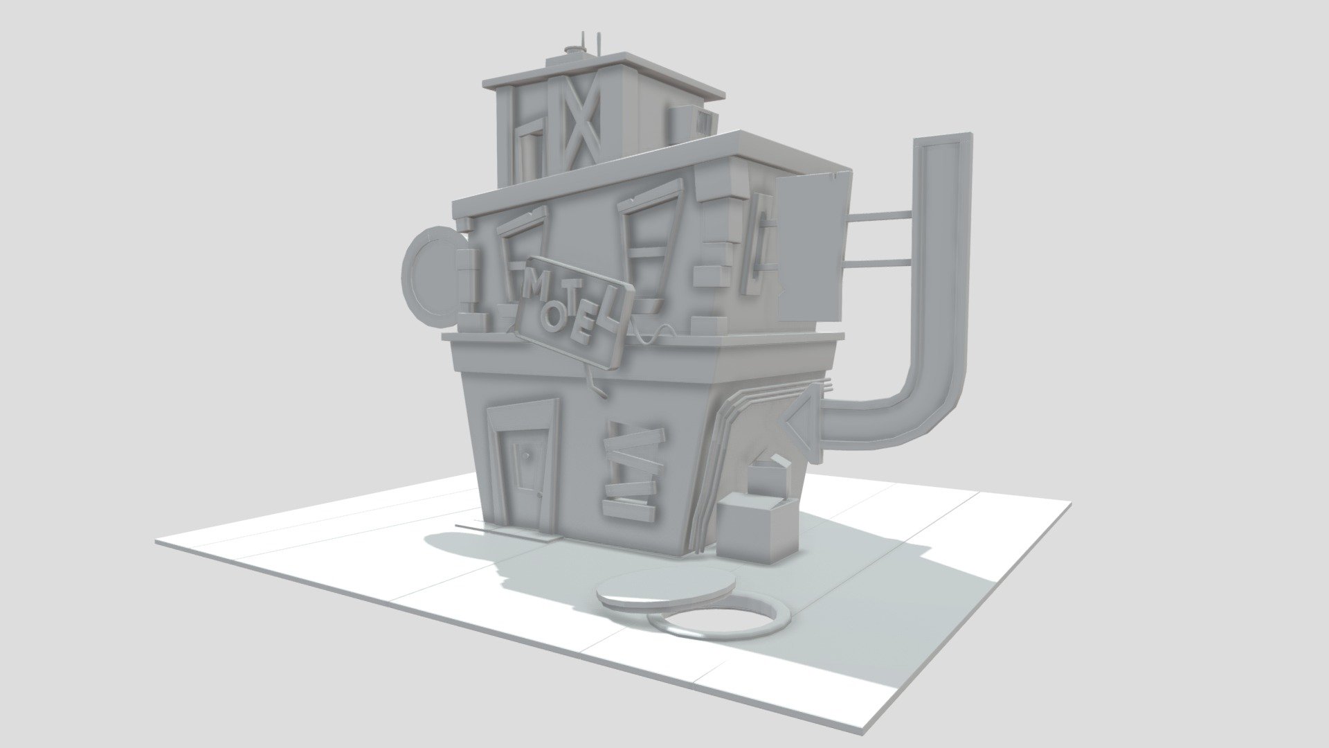 Stylized building - Download Free 3D model by Sina (@Sin4) [0dde88a ...