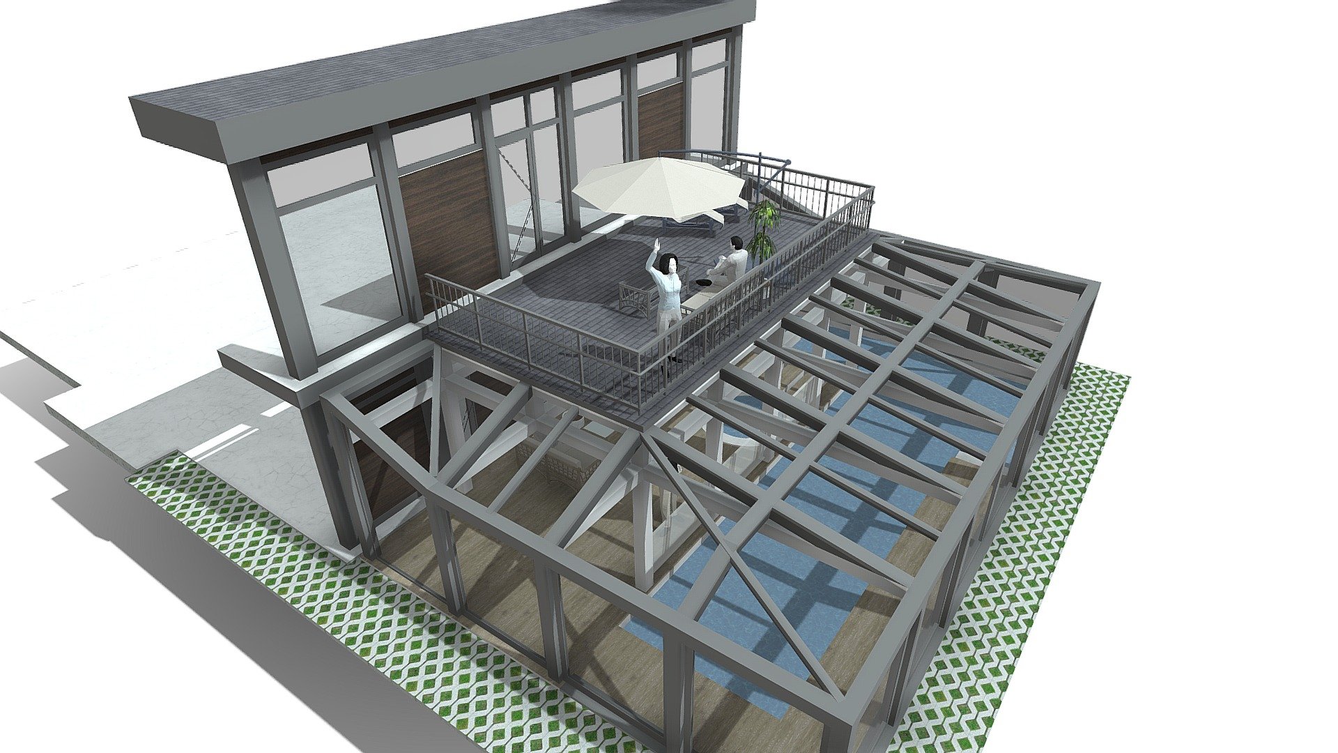 Pool in residential house - 3D model by archidi.com [0de1805] - Sketchfab