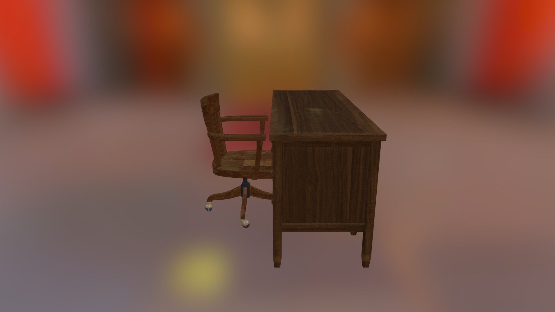 Desk And Chair - 3D model by see3d [0de2ad3] - Sketchfab
