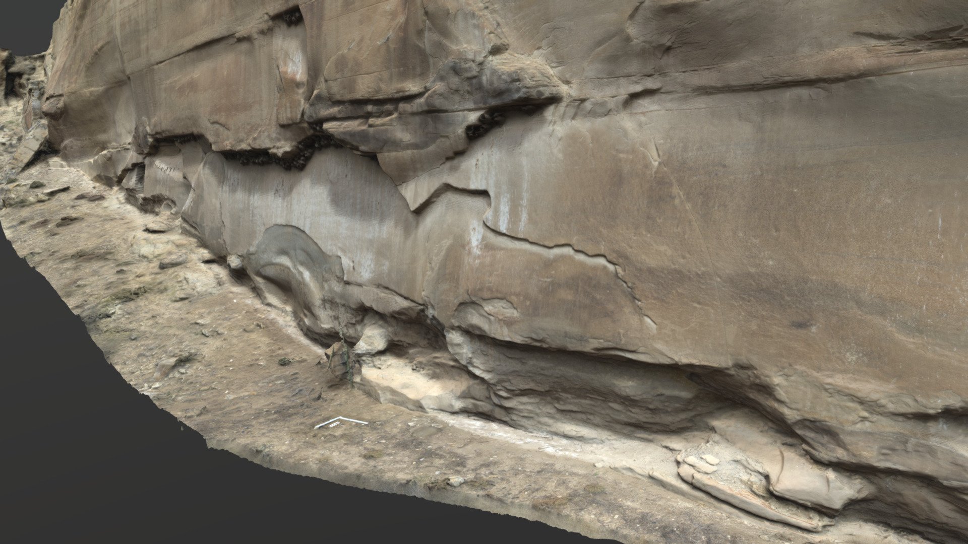 Downstream Cliff face (whole) - 3D model by University of Wyoming ...