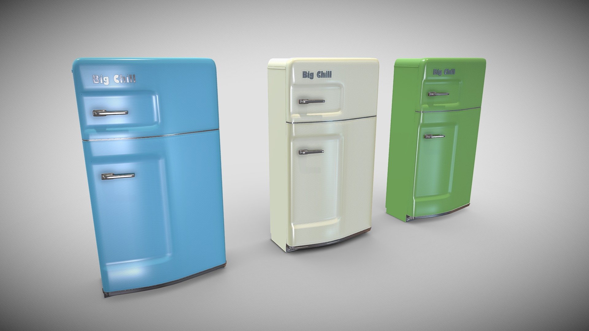Retro style fridges - Buy Royalty Free 3D model by Sousinho [0de61e8 ...