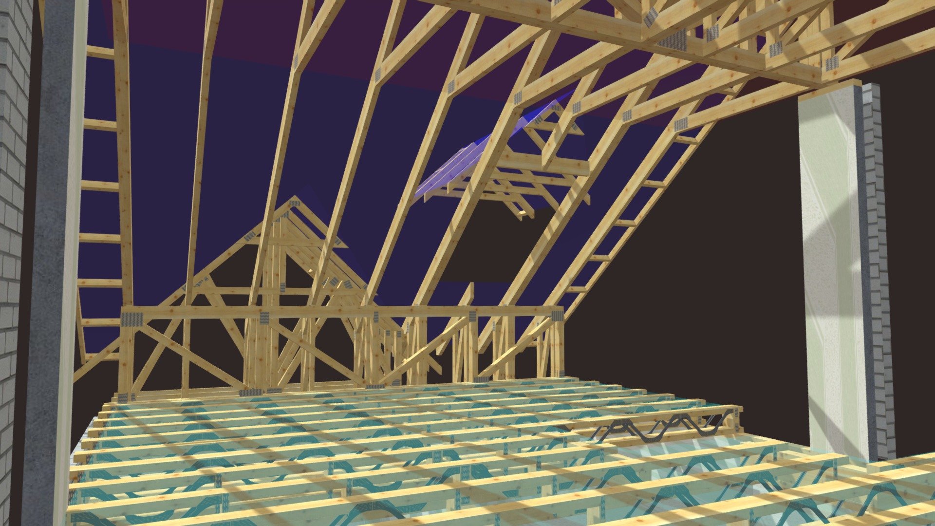 137764B - Bilston - Posi Joist & Roof Trusses - 3D model by Ian Parker ...