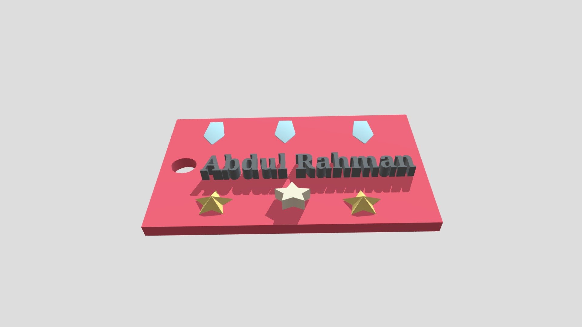 Name Keychain - Abdul Rahman (1) - Download Free 3D model by it.trackv ...