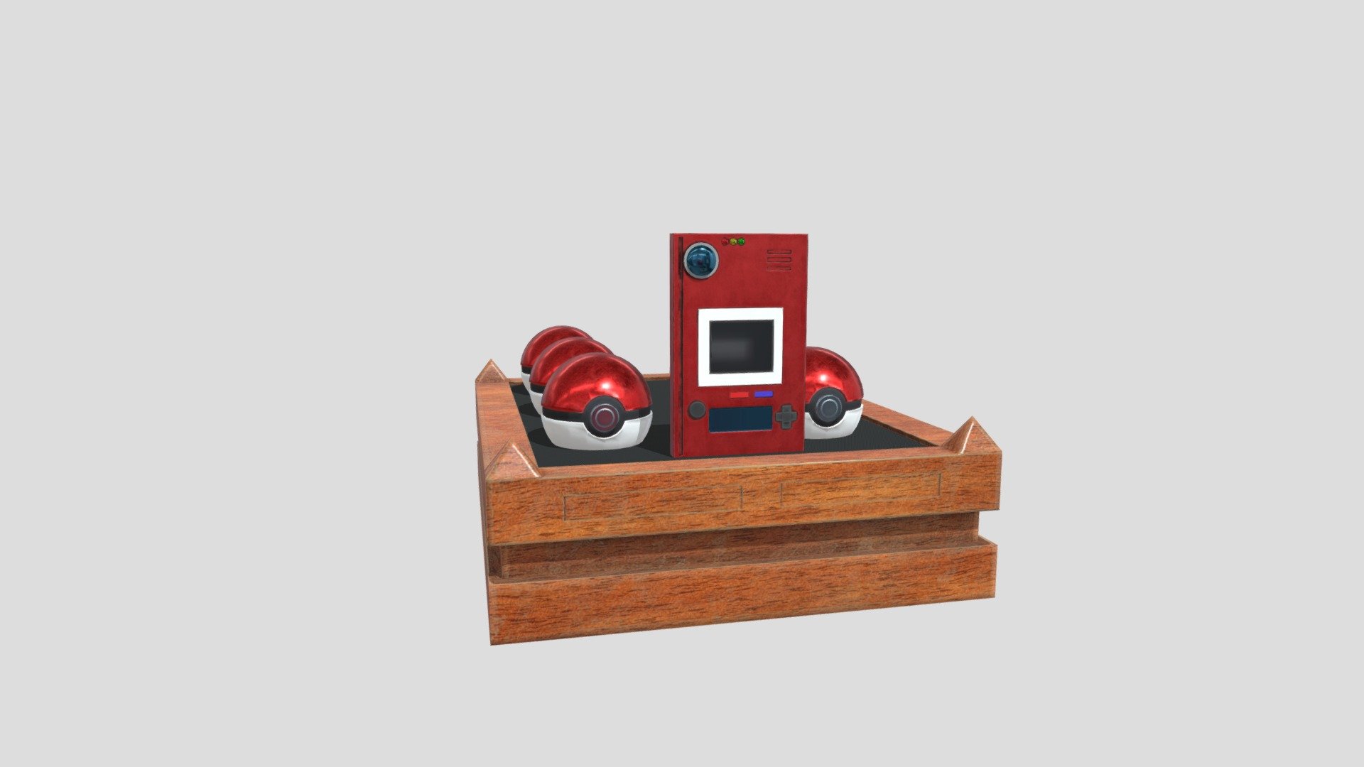 Used Pokeball & Pokedex Kit - 3D model by Gorio_Artmaster [0deaf8b] - Sketchfab