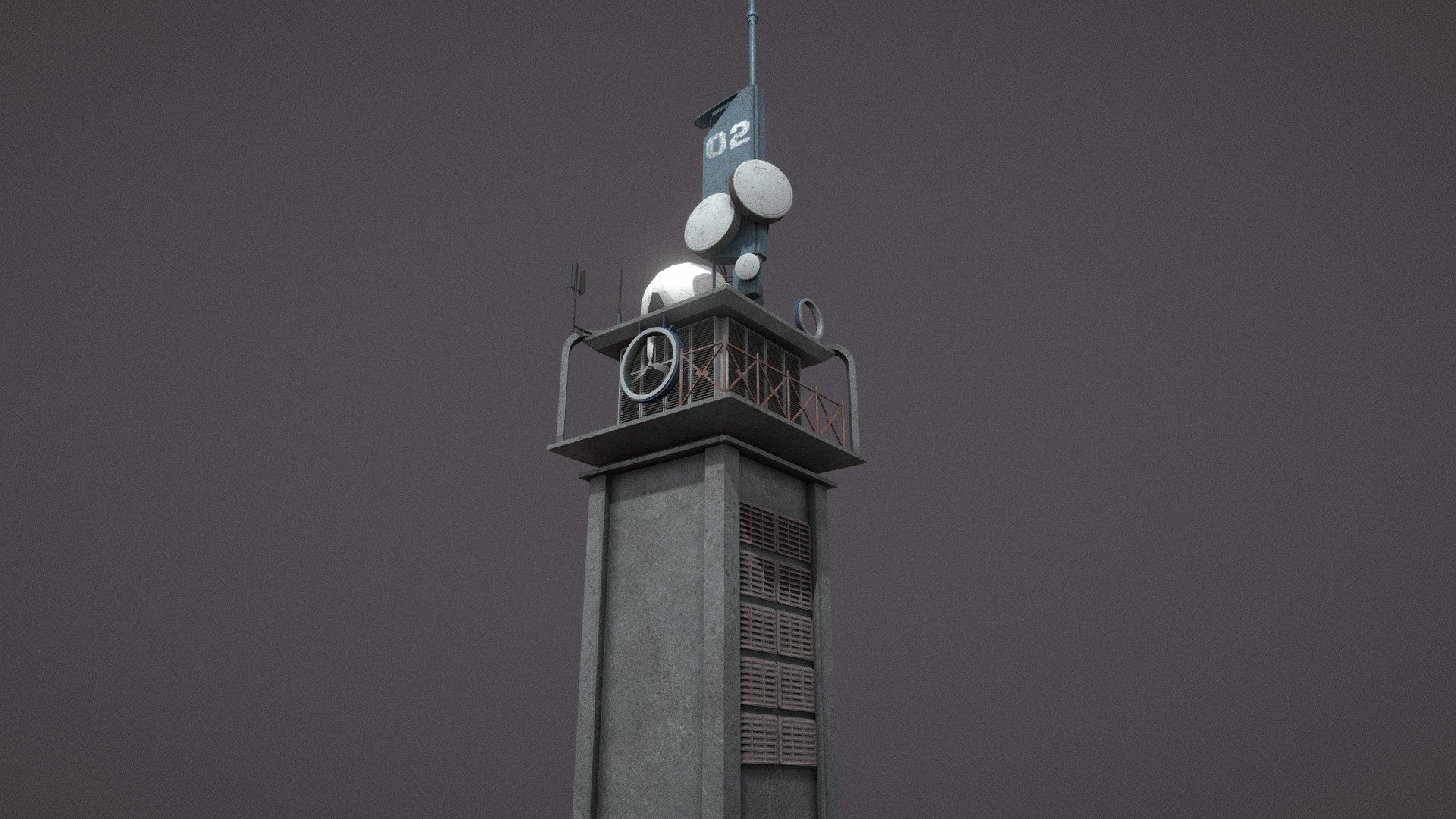 Radio tower - 3D model by SvobArts [0debb51] - Sketchfab