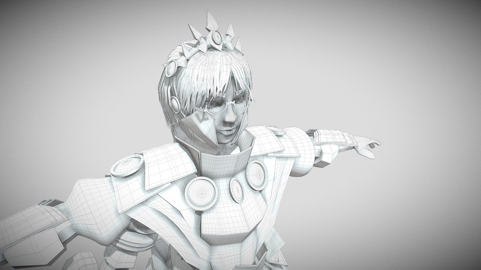 Alicen Hime Wireframe - 3D model by YamashiroFuso [0dee9d8] - Sketchfab