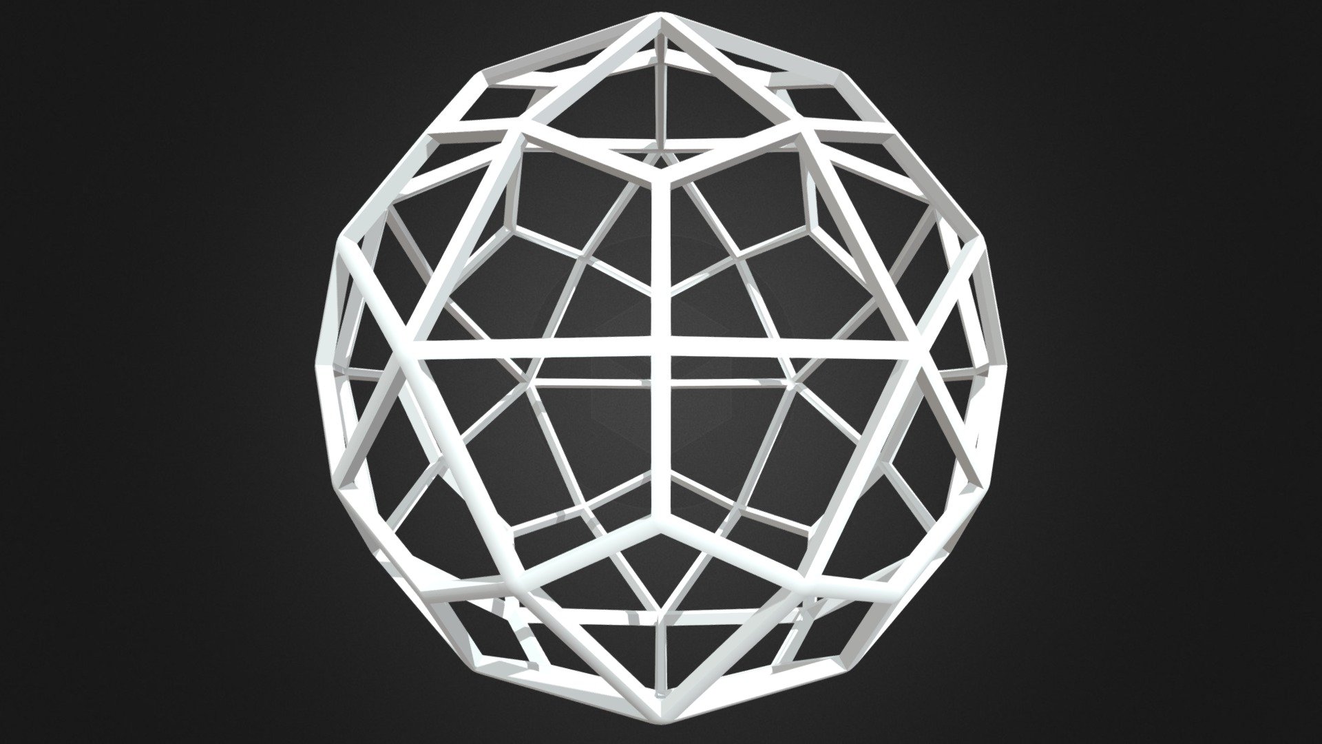 Wireframe Shape Deltoidal Hexecontahedron - Buy Royalty Free 3D model ...
