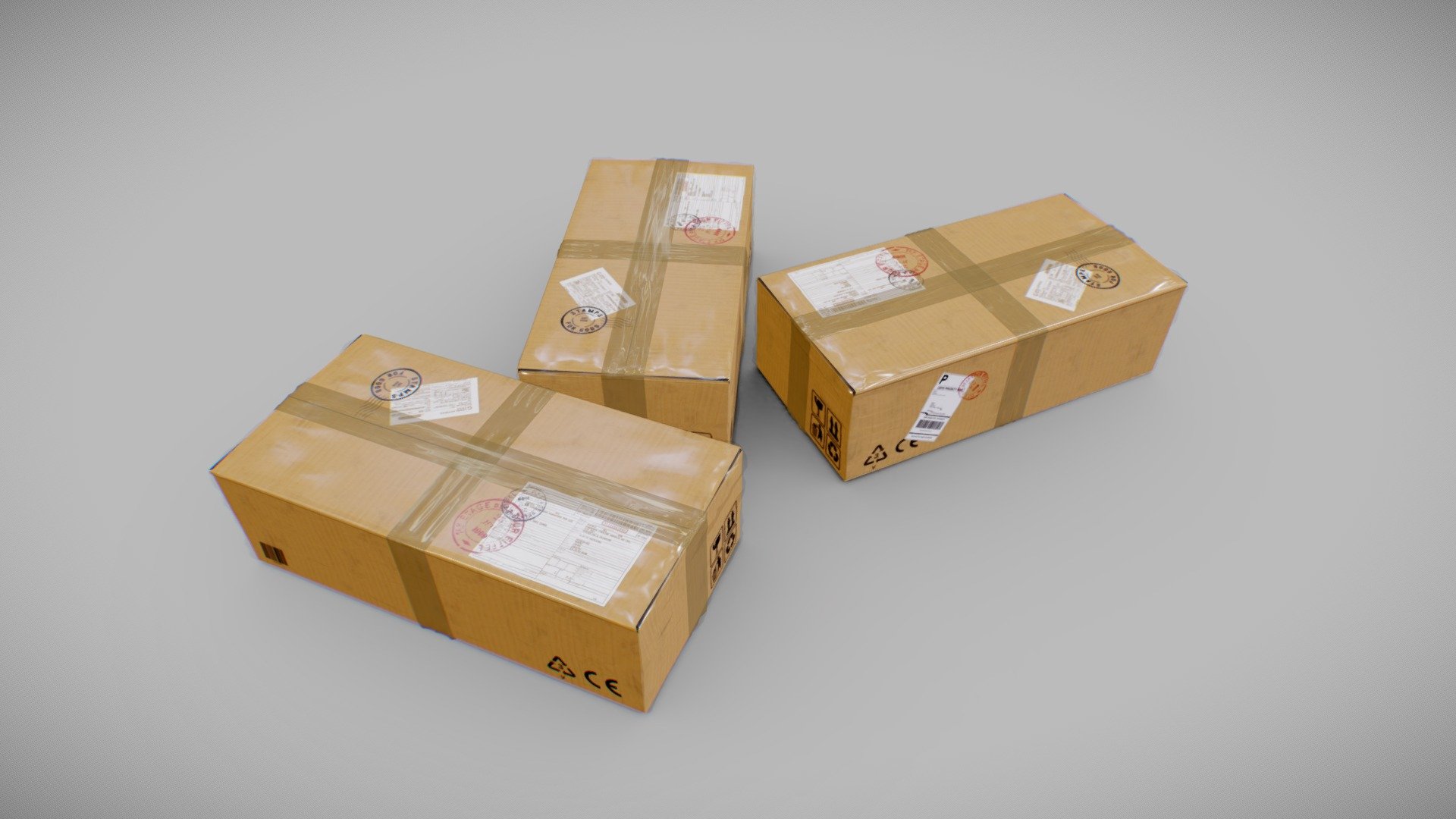 Wrapped Cardboard Box - Buy Royalty Free 3D model by TheNerdForum ...