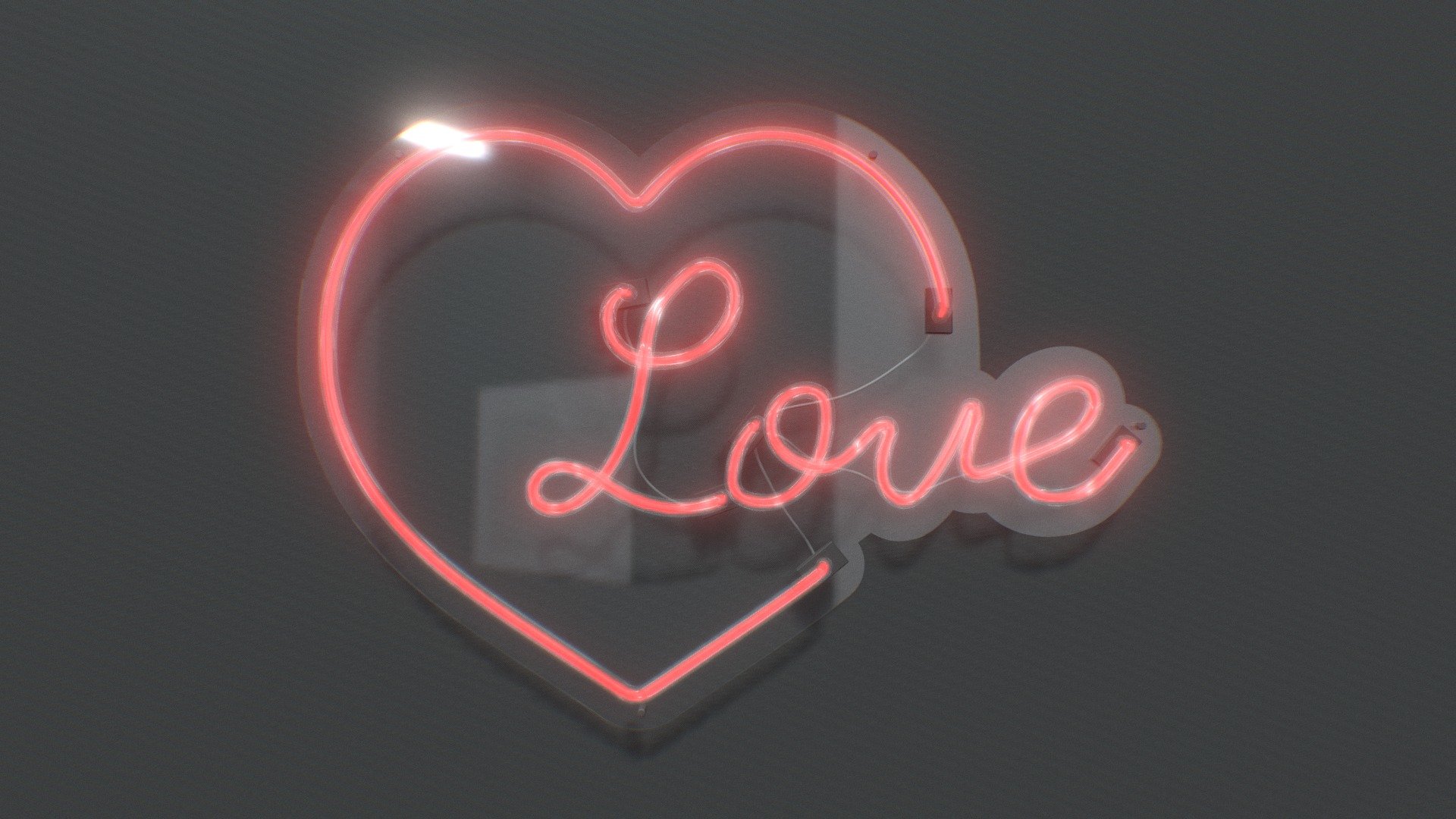 Love 2 - Neon Sign - Buy Royalty Free 3D model by NEONPLEX [0df3ea4 ...
