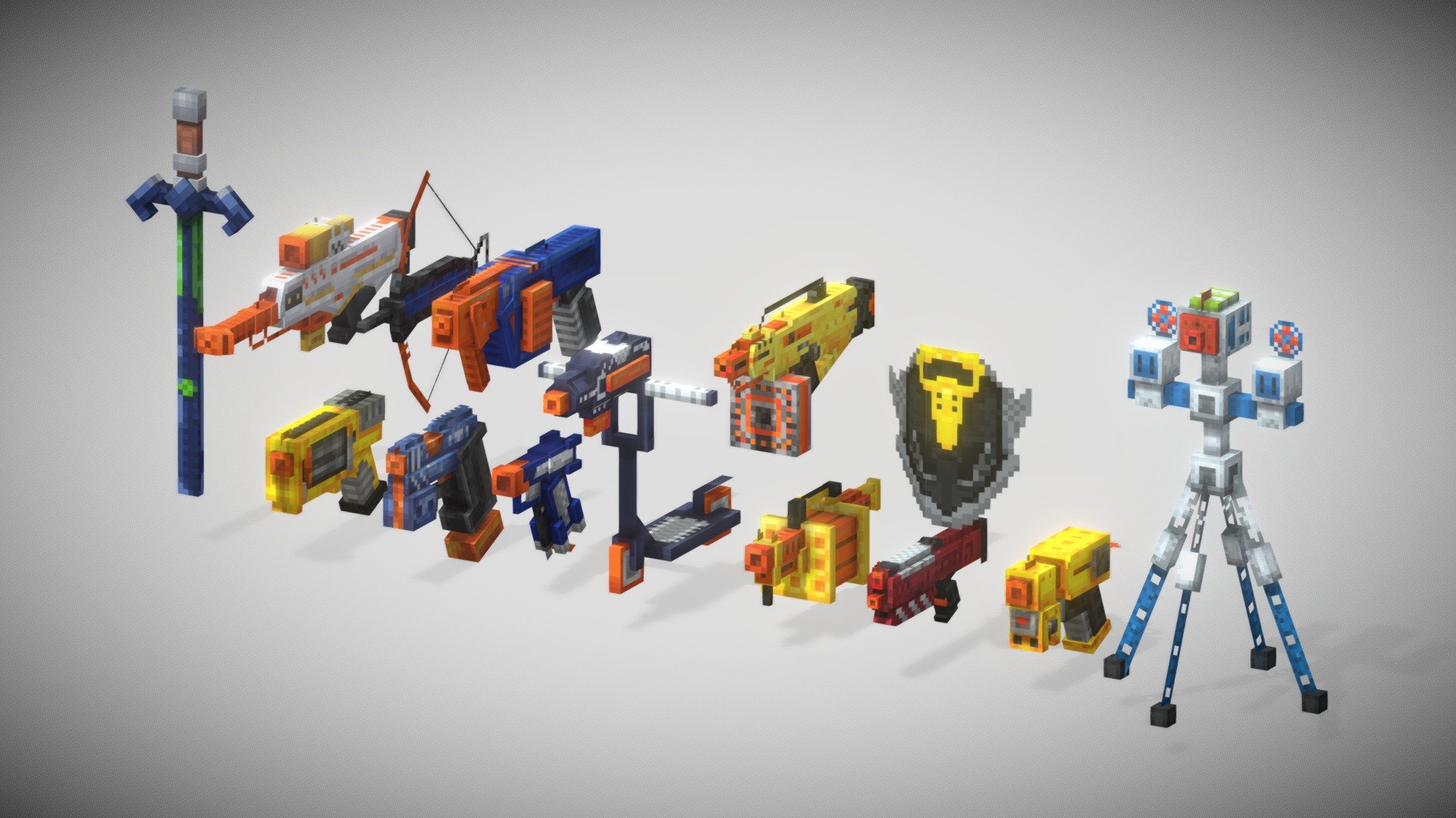 Nerf Shooters - 3D model by seancreatif1 [0df7525] - Sketchfab