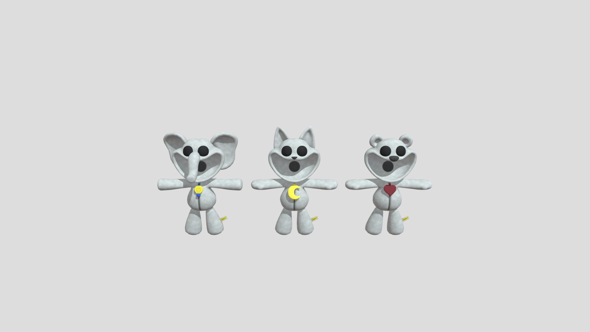 Smiling Critters (Clean) - Download Free 3D model by lesvink [0df7a47 ...