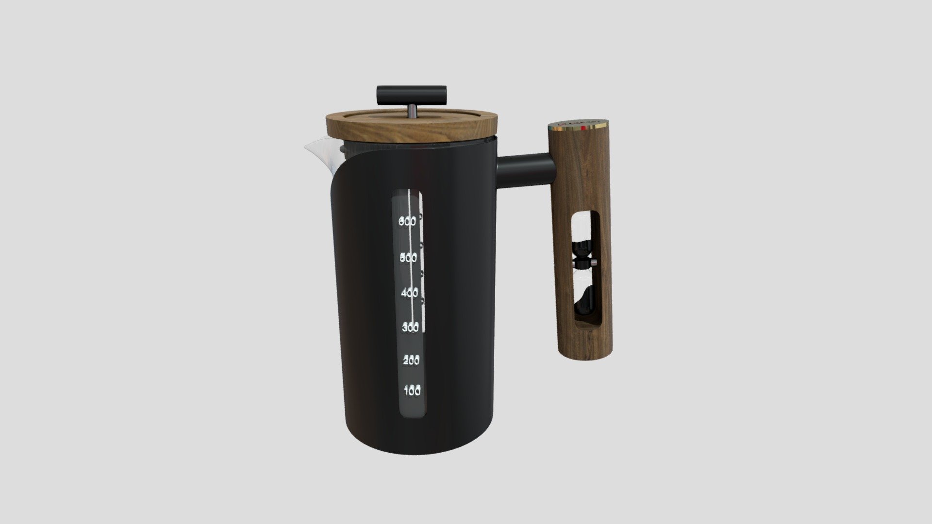 Bright Stainless Steel Glass French Press - 3D model by dhpo [0df8b5e ...