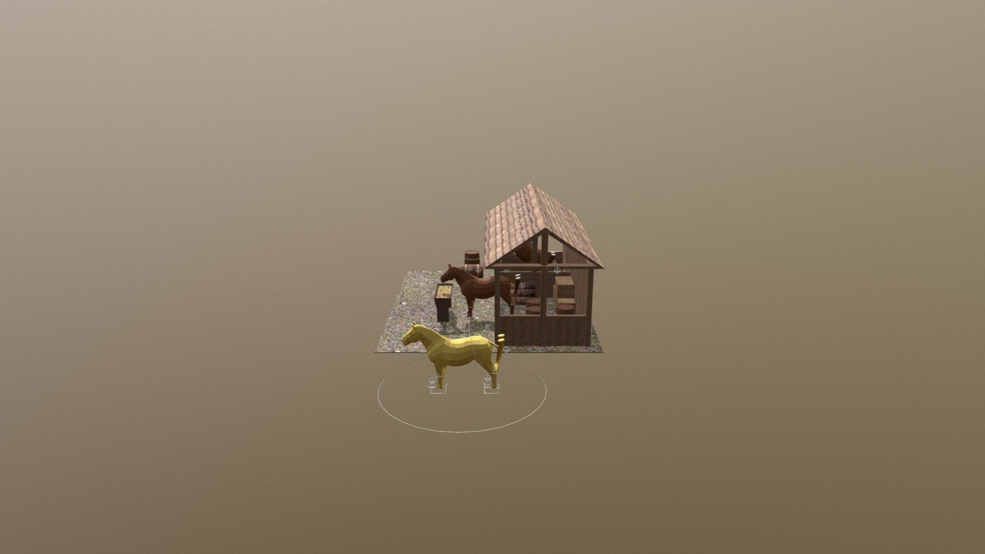 Horse Stable with Anim - 3D model by MohamedUCK [0df8c09] - Sketchfab