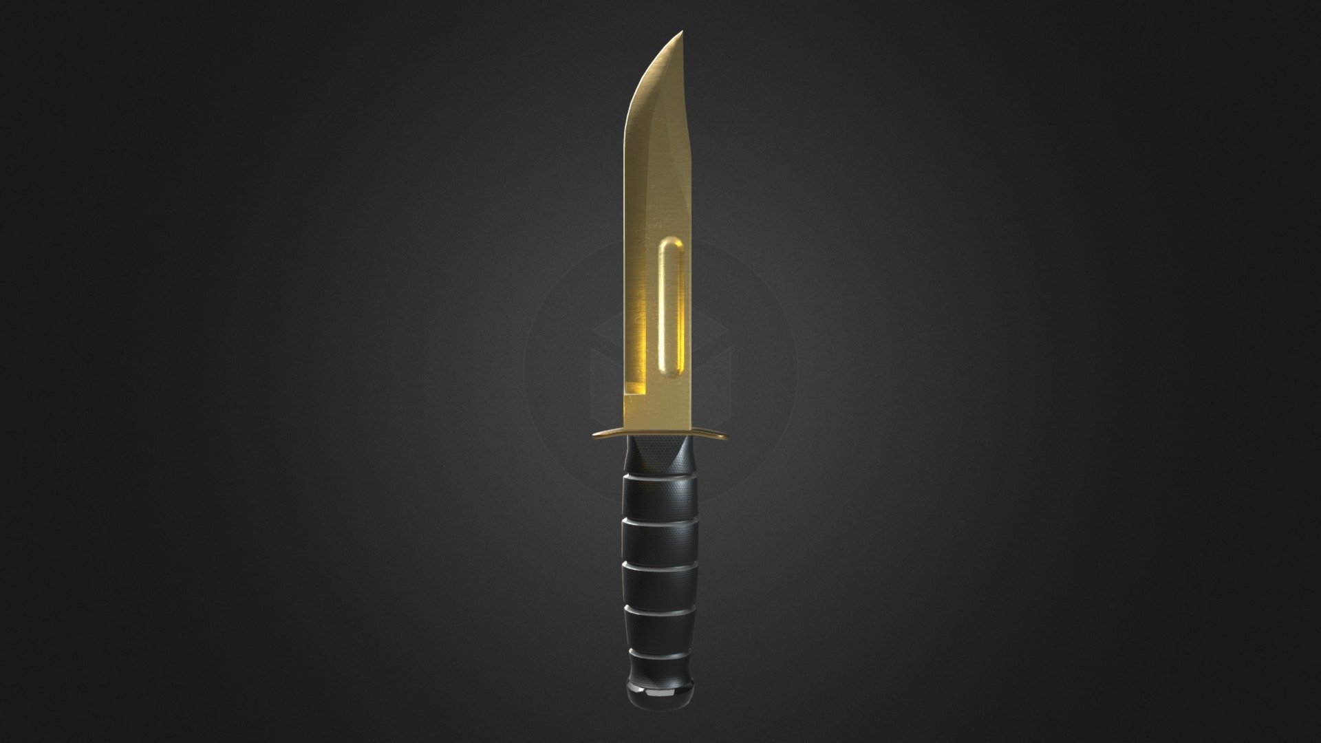 Golden Combat Knife - Download Free 3D model by moehijazi20 [0dfb747 ...