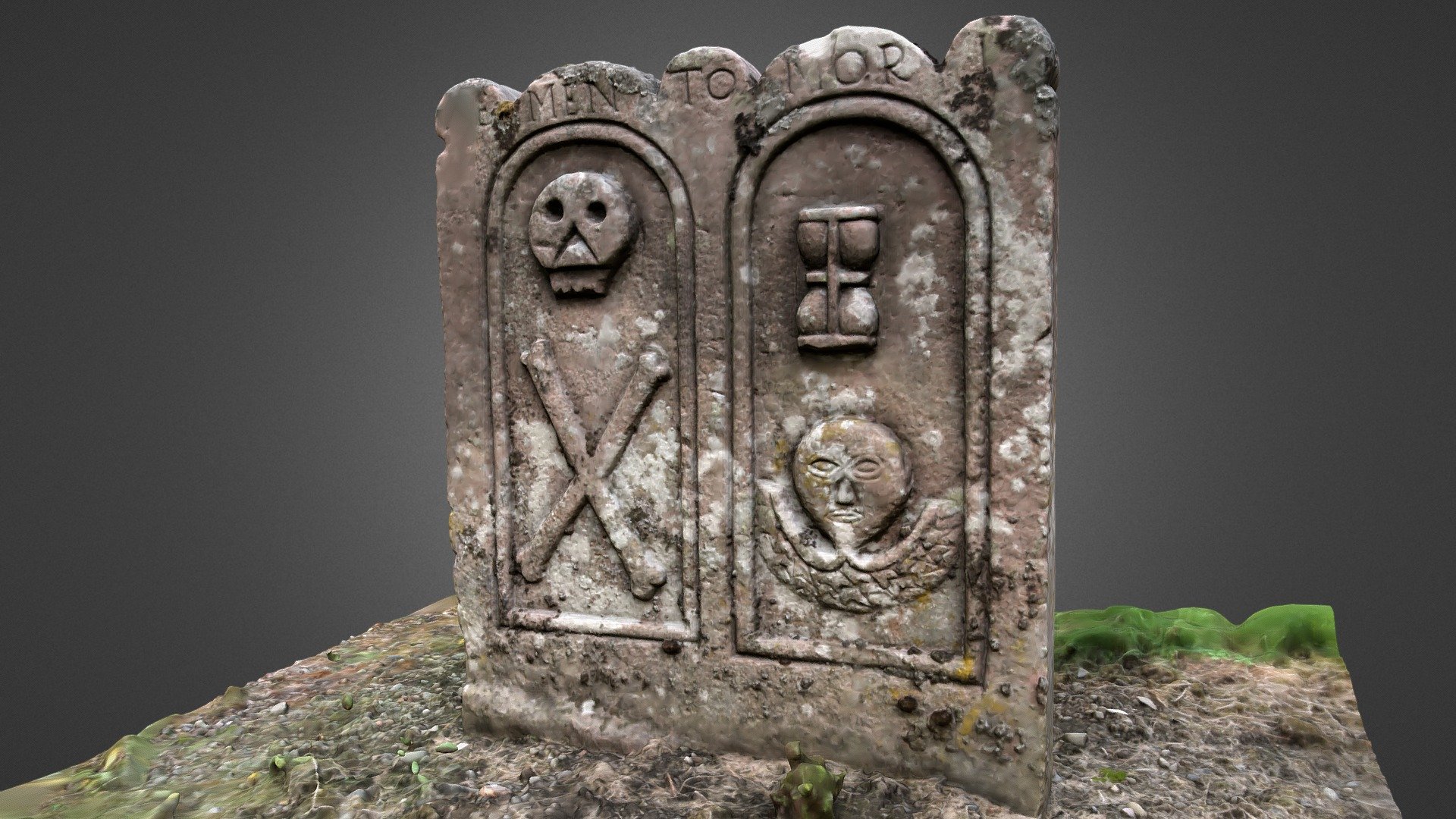 1700 gravestone Stobo Kirk, Scotland - Download Free 3D model by ...