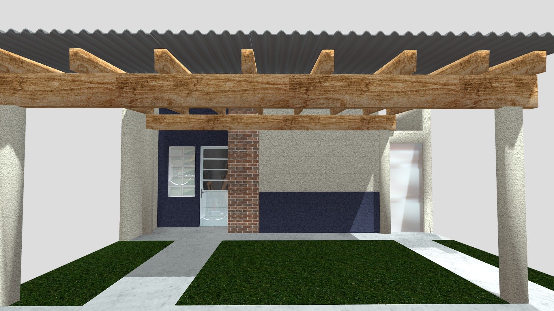 Car garage design - 3D model by AlefRodrigues [0e0709e] - Sketchfab