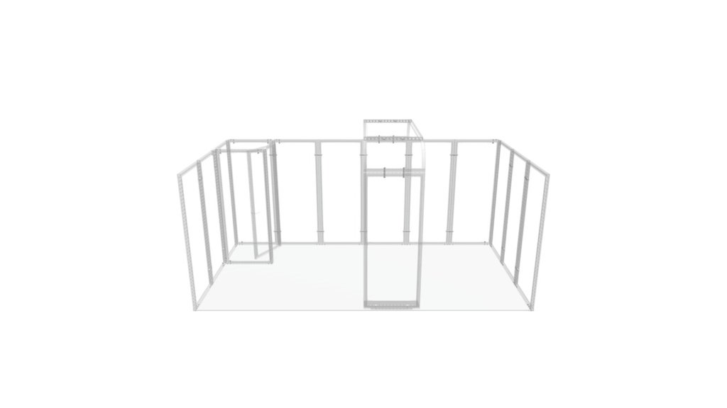 U-STAND 6X3M with storage+arch - 3D model by beMatrix [0e0aaa8] - Sketchfab