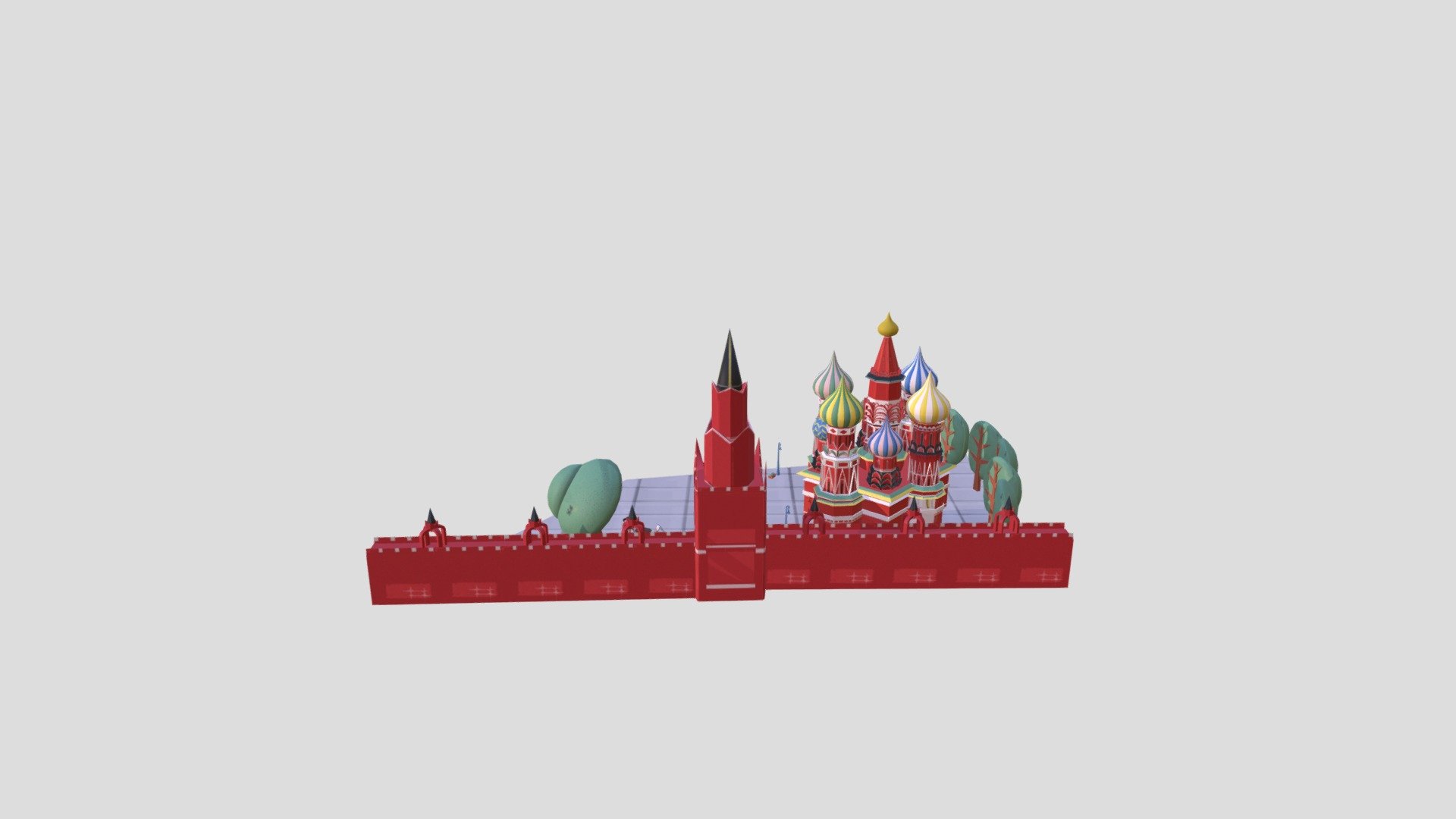 Red Square Street Diorama - 3D model by CaseyJ [0e0d078] - Sketchfab